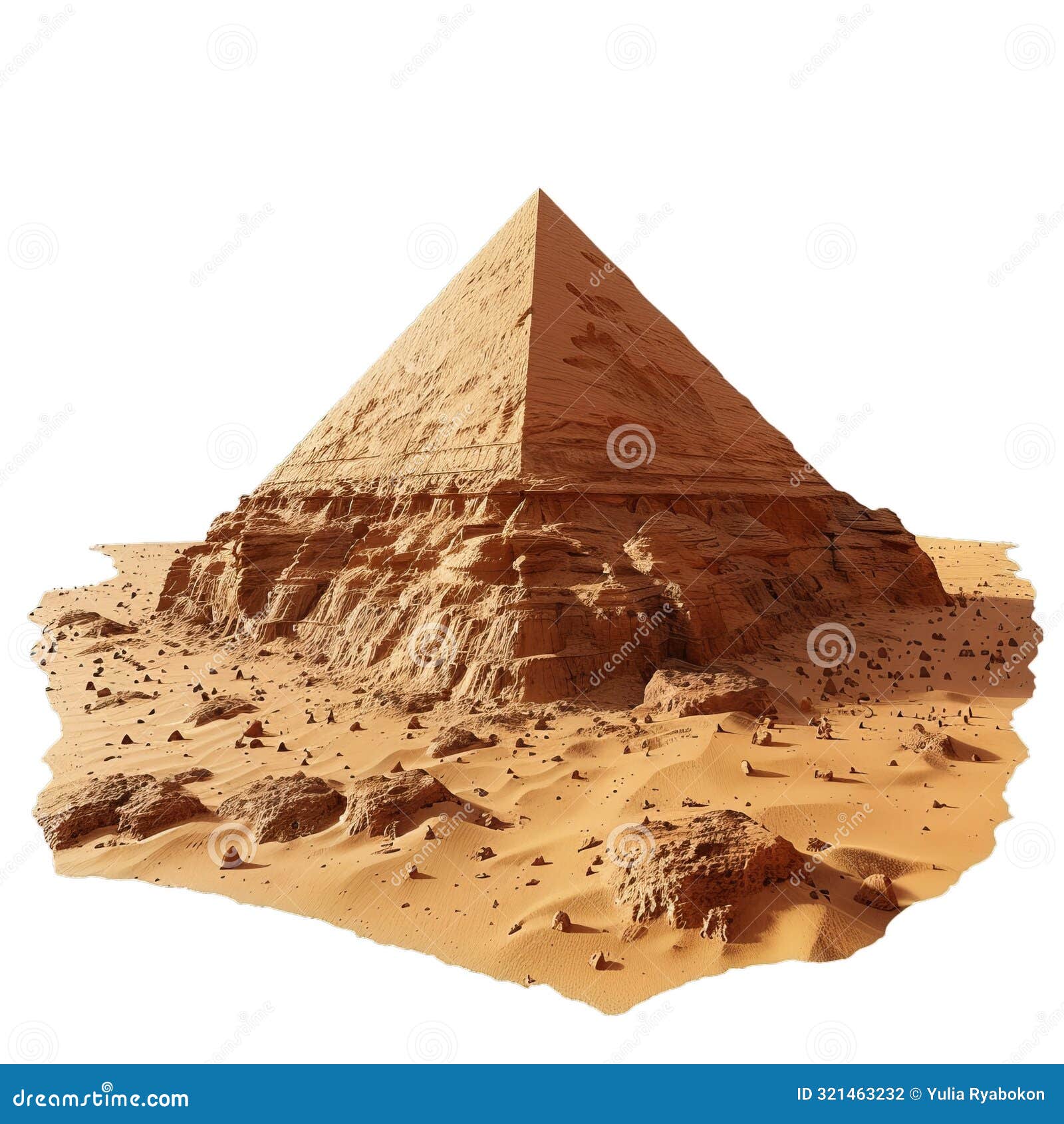 Isolated Sand Pyramid on Transparent Background Stock Photo ...
