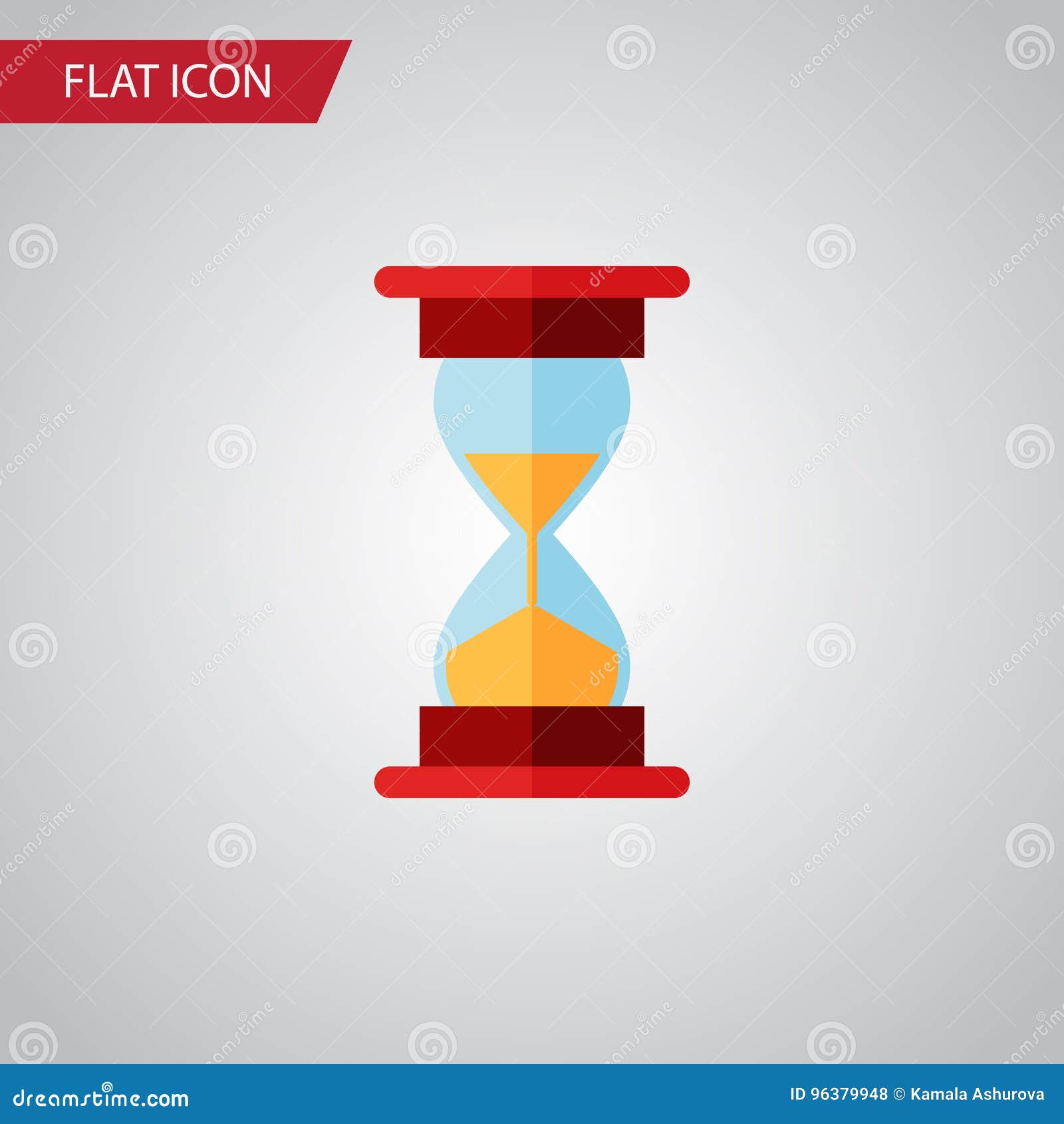Isolated Sand Timer Flat Icon. Loading Vector Element Can Be Used for ...