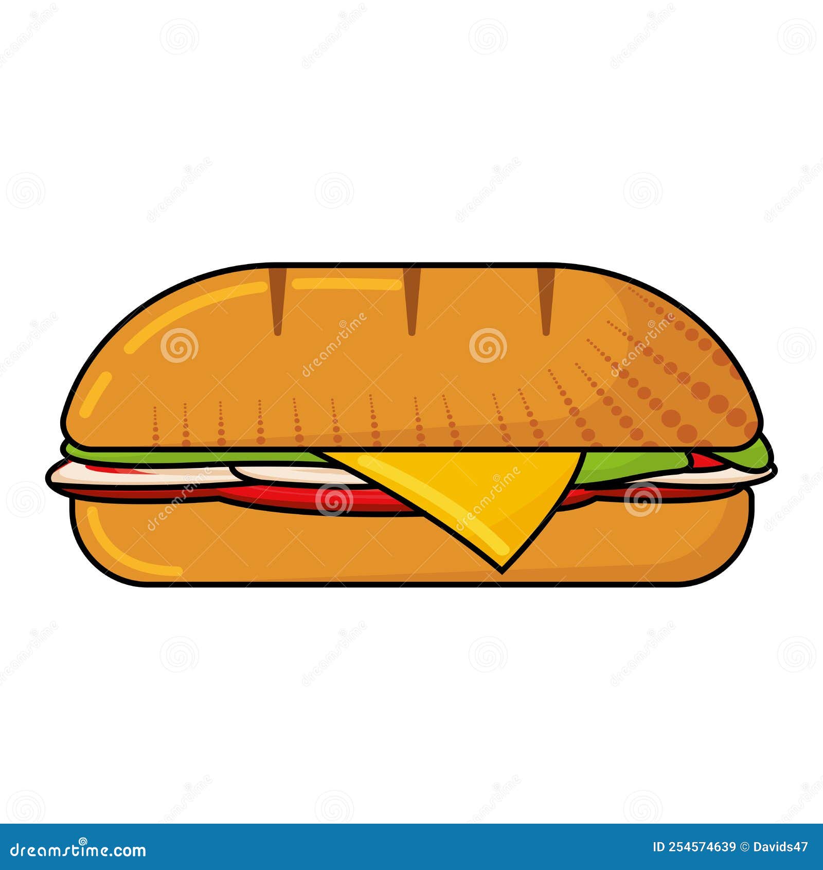 Isolated Sandwich Fast Food Vector Illustration Stock Vector ...