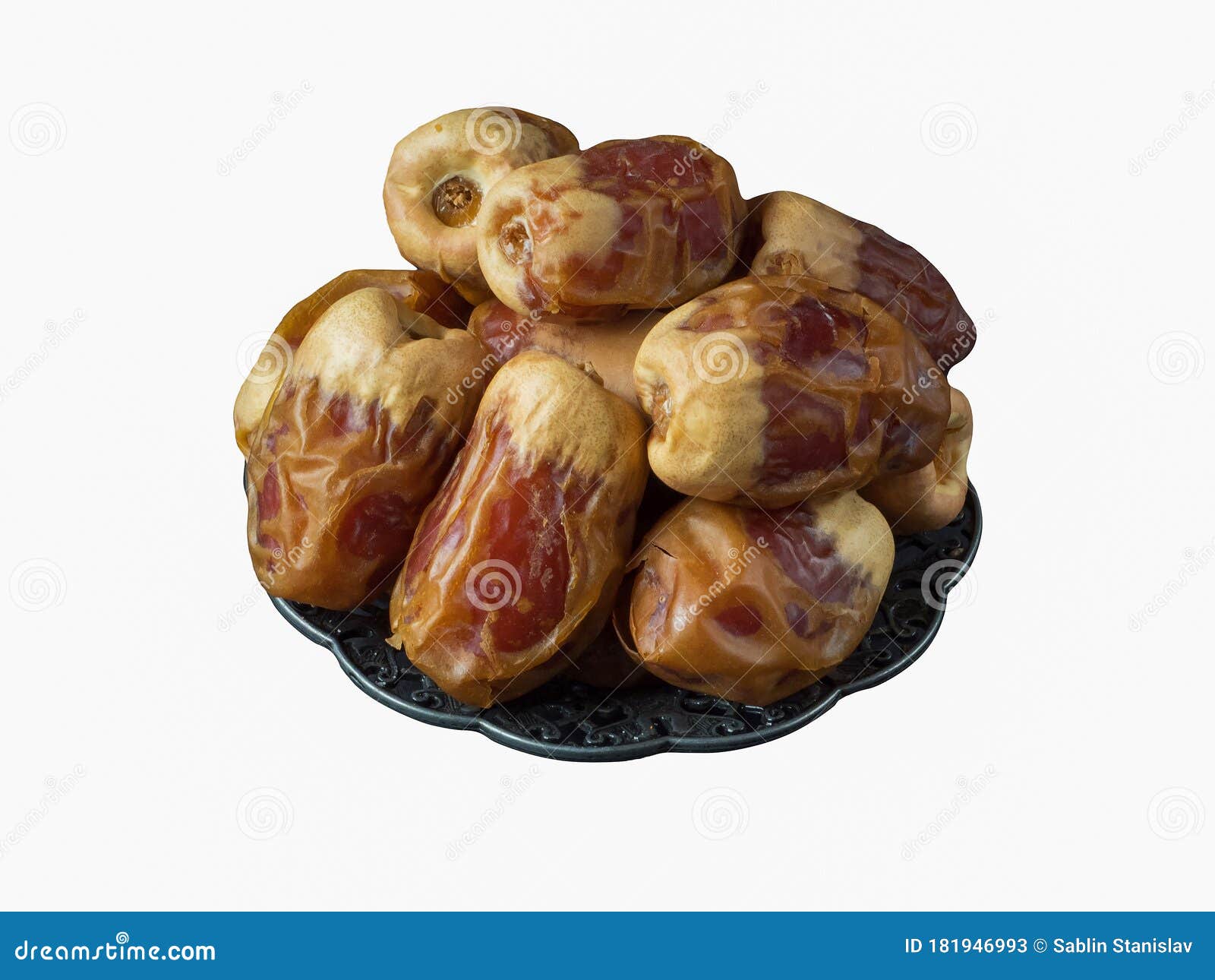Isolated Saudi Dates Sagai in a Bowl. Top View Stock Image - Image of ...