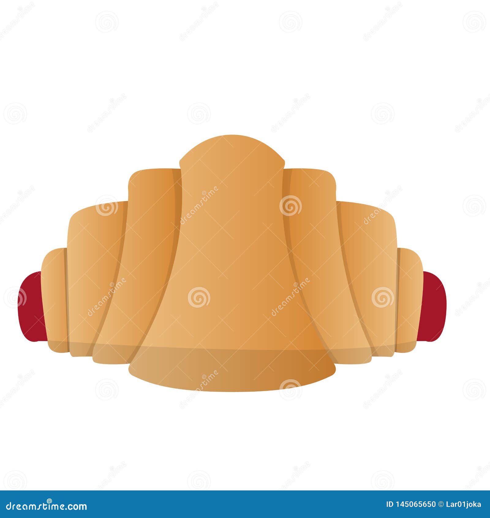 Isolated sausage roll stock vector. Illustration of shop - 145065650