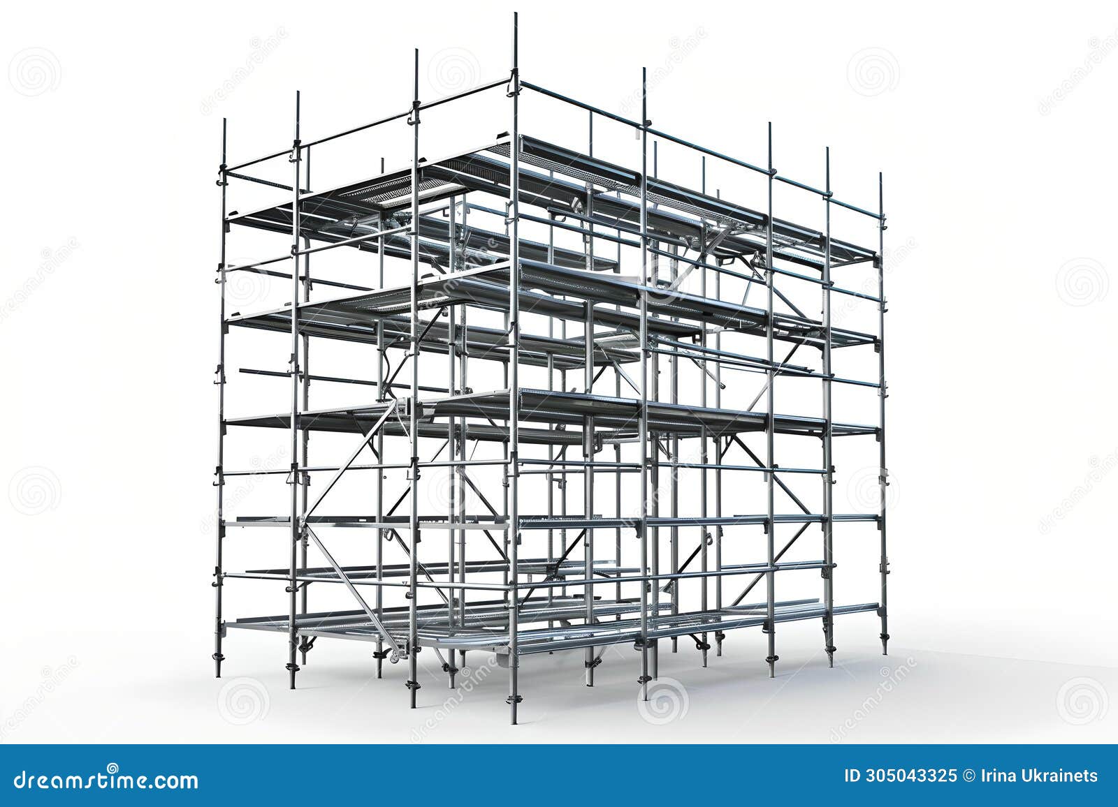 Isolated Scaffold Structure upon White Background. Sturdy Construction ...