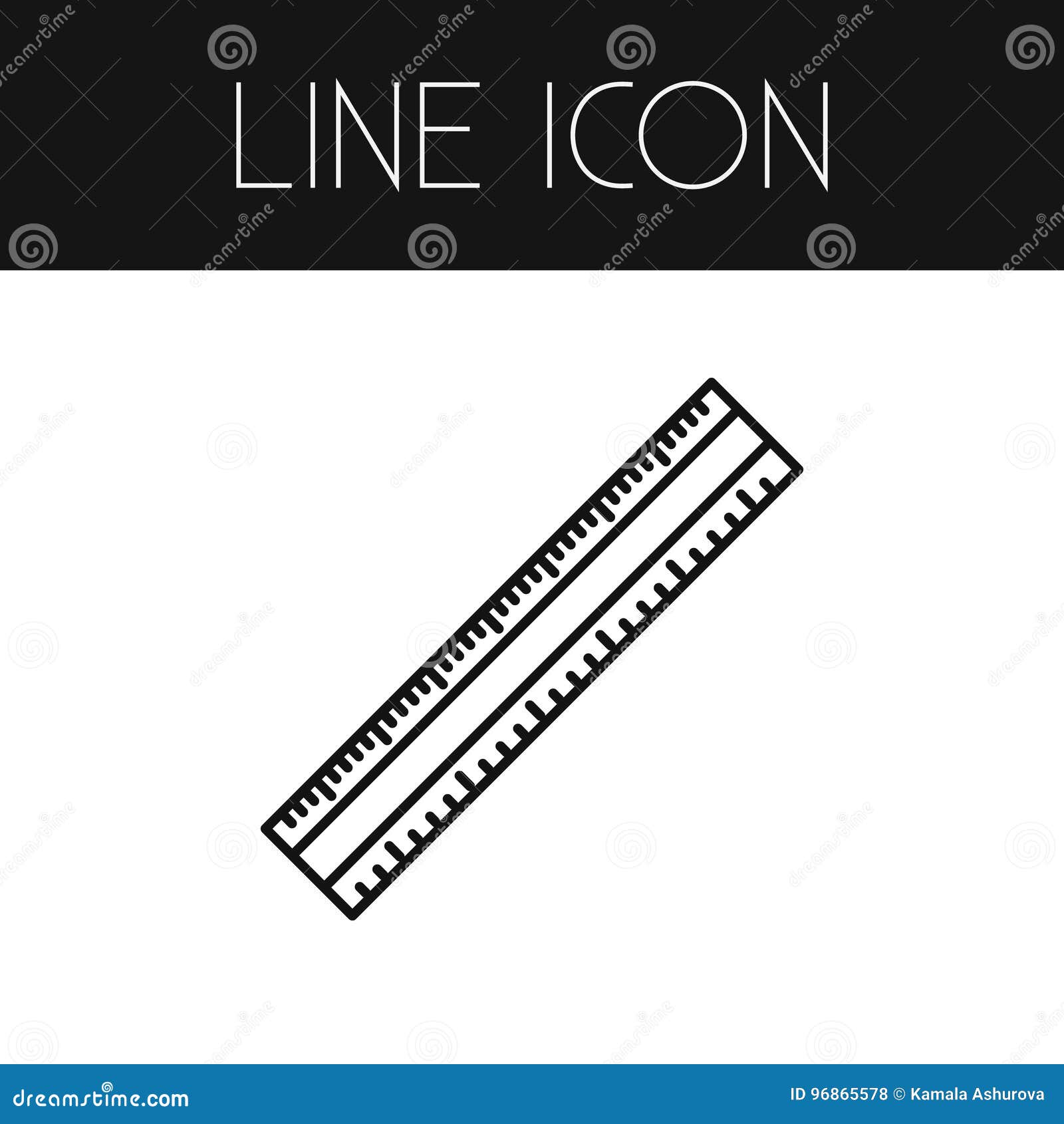 Isolated Scale Outline. Length Vector Element Can Be Used for Length ...