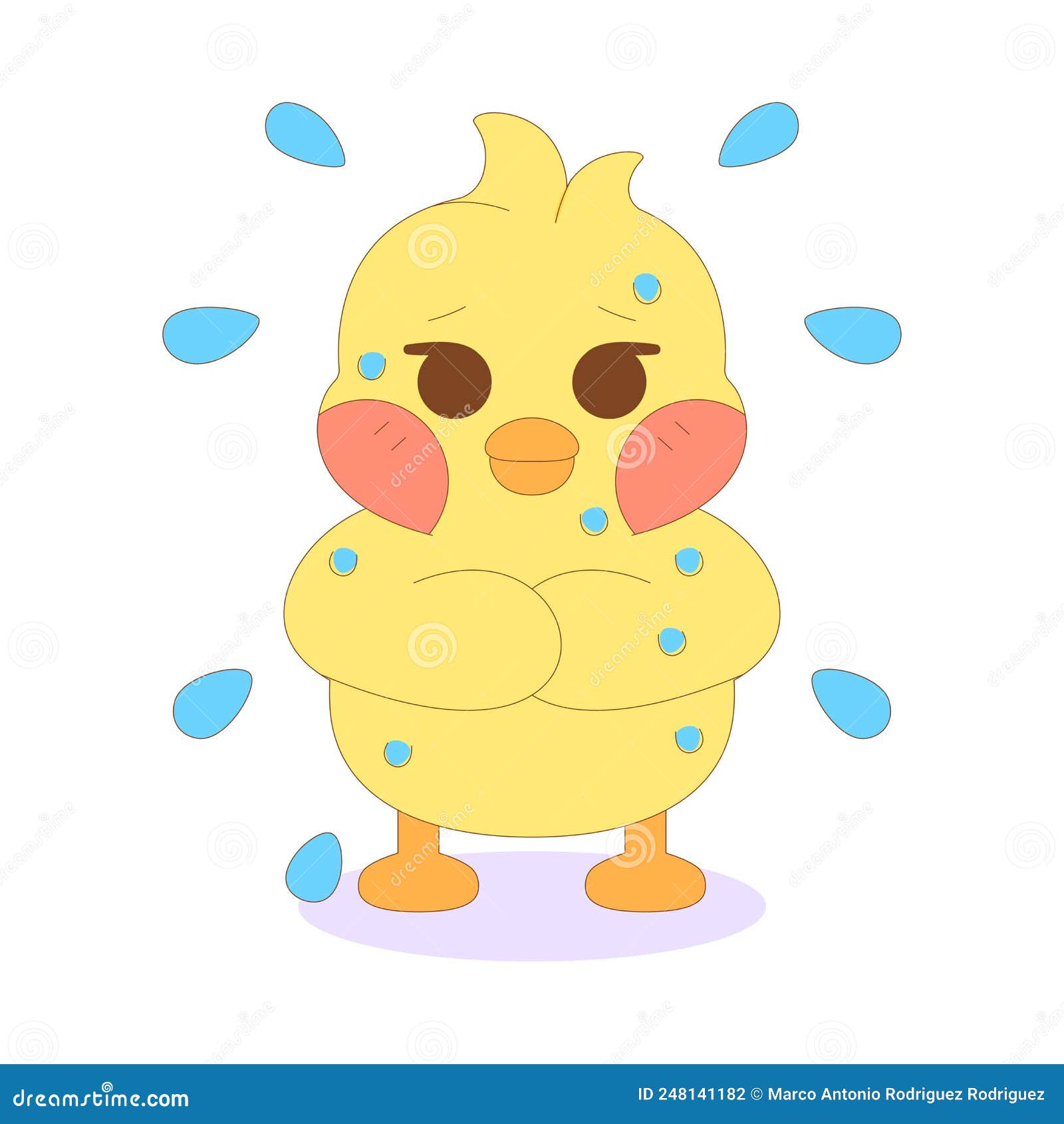 Isolated Scared Chick Cartoon Character Vector Stock Vector ...