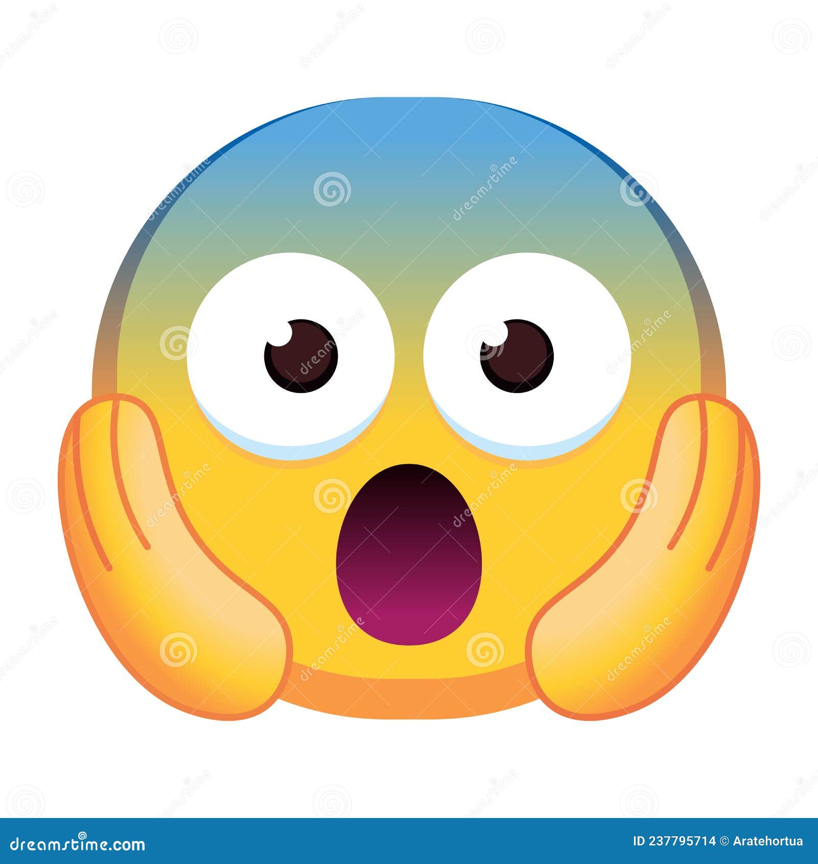 Isolated Scared Colored Emoji Icon Stock Vector - Illustration of ...