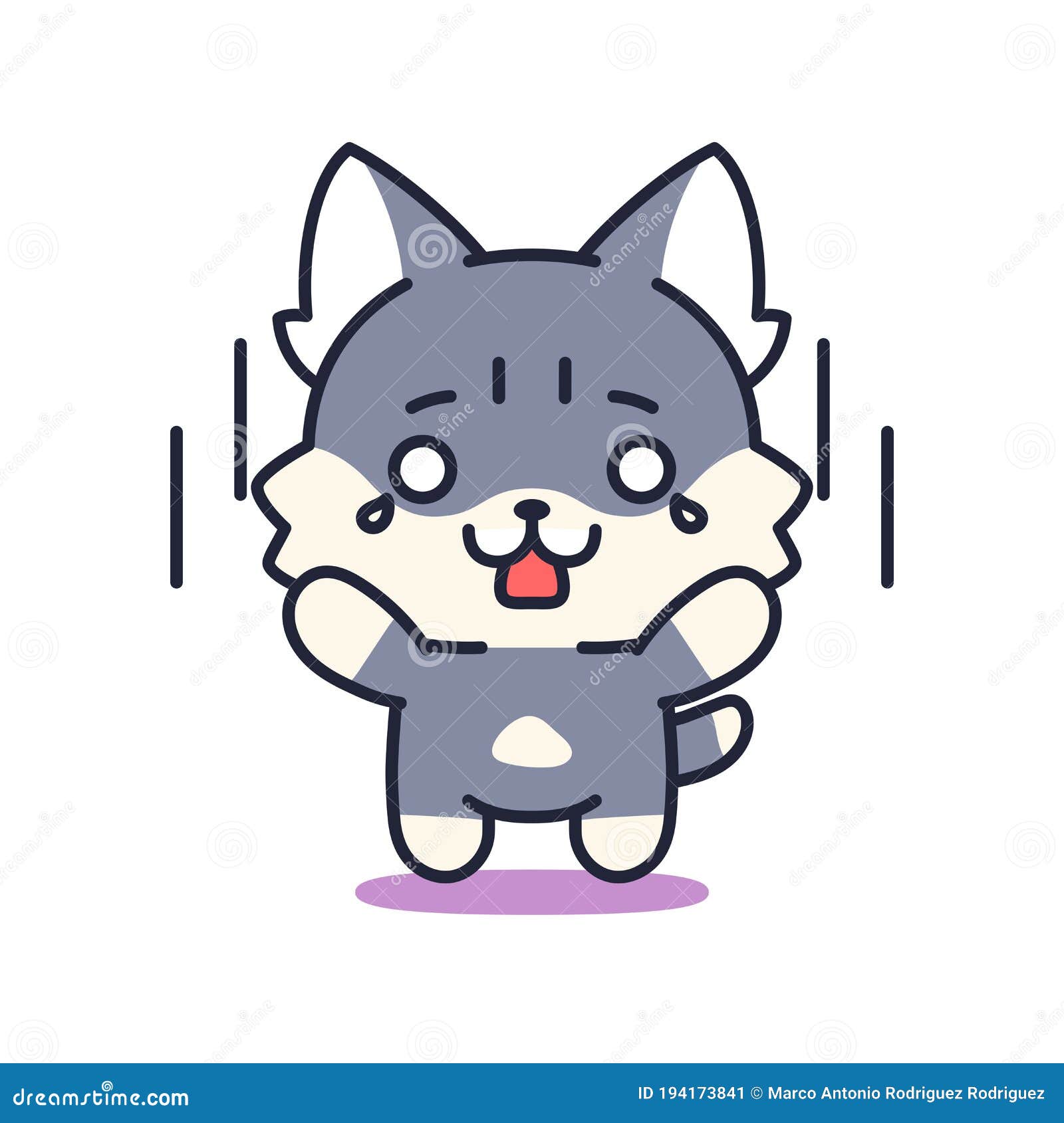 Isolated Scared Emoticon. Isolated Emoticon. Royalty-Free Stock Image ...