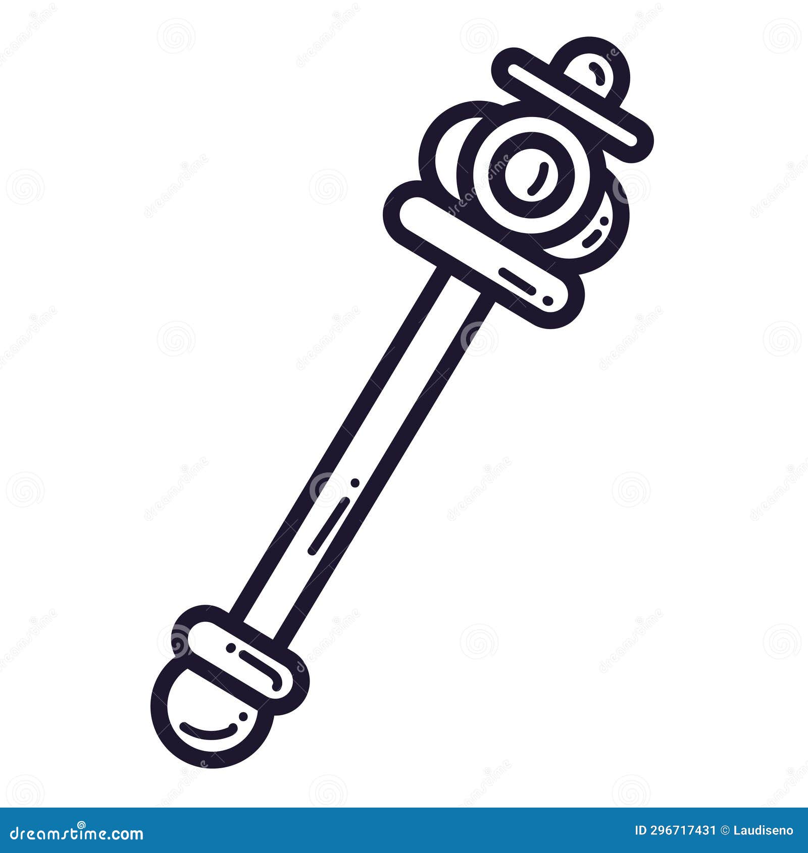 Scepter Icon On White Background. Simple Element Illustration From ...