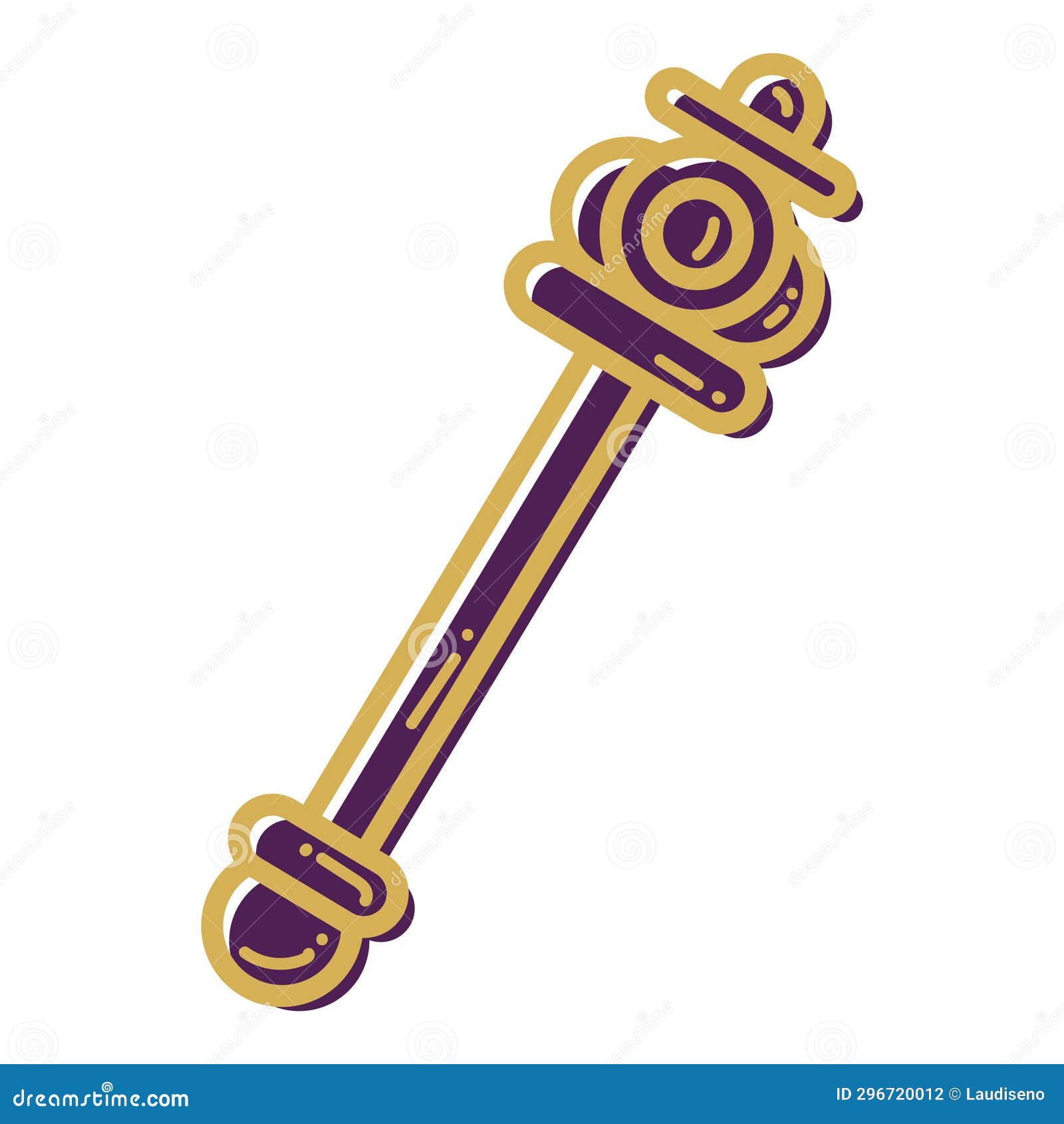 Isolated Scepter Icon Royalty Jewelry Vector Stock Illustration ...