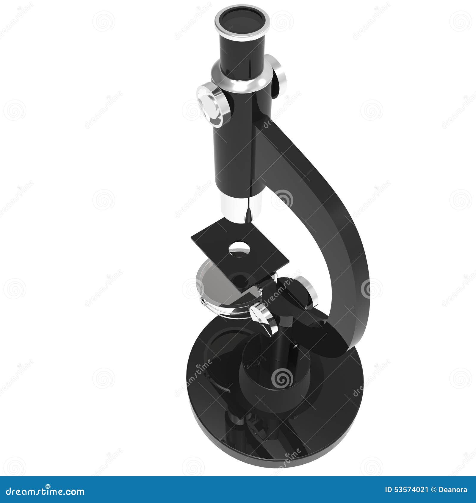 Isolated Science Microscope Render Stock Illustration - Illustration of ...