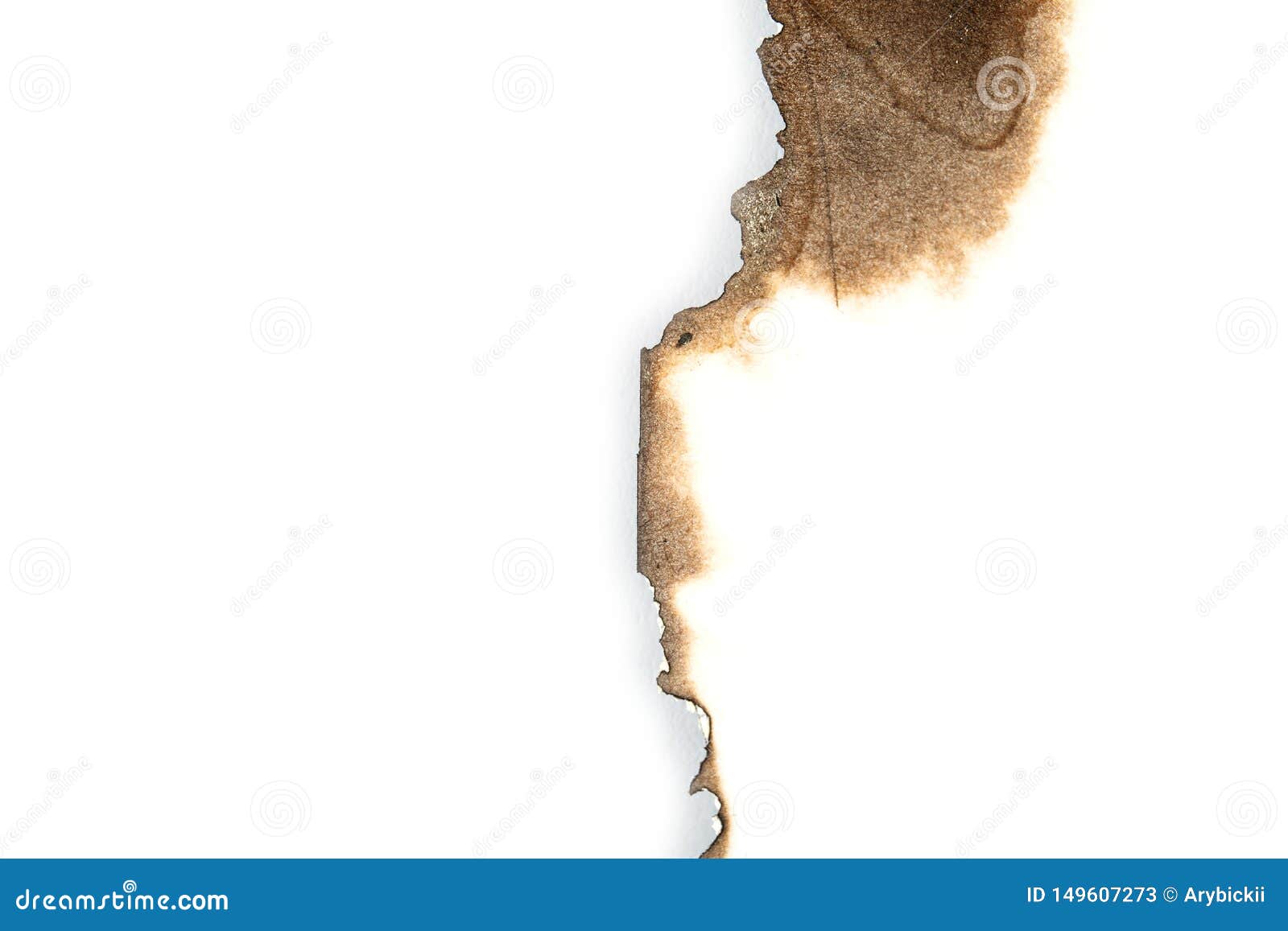 Isolated scorched paper stock image. Image of textured - 149607273