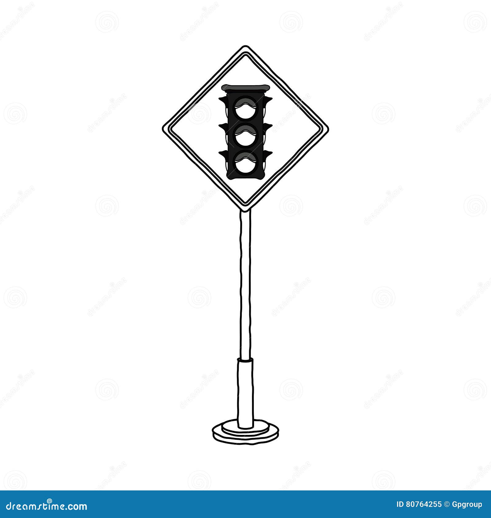 Isolated Semaphore Road Sign Design Stock Vector - Illustration of ...