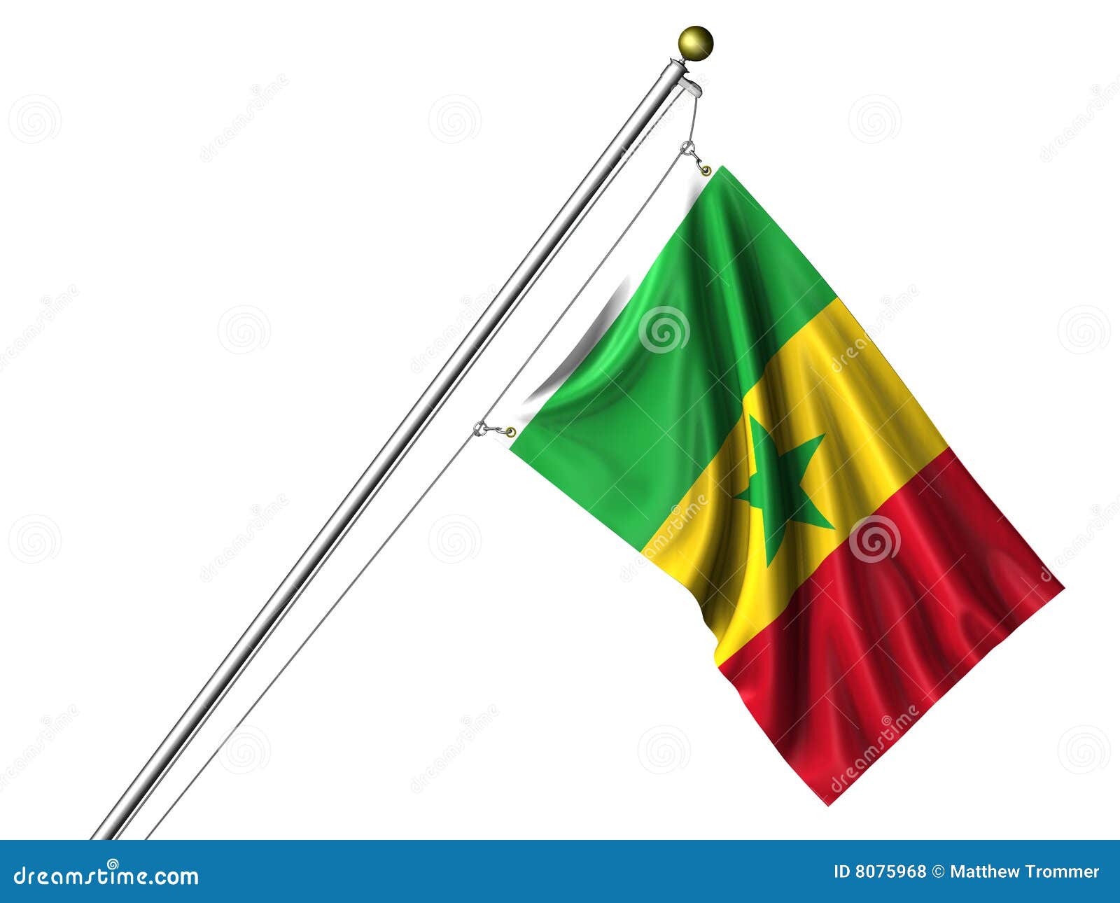 Isolated Senegalese Flag stock illustration. Illustration of clipping ...