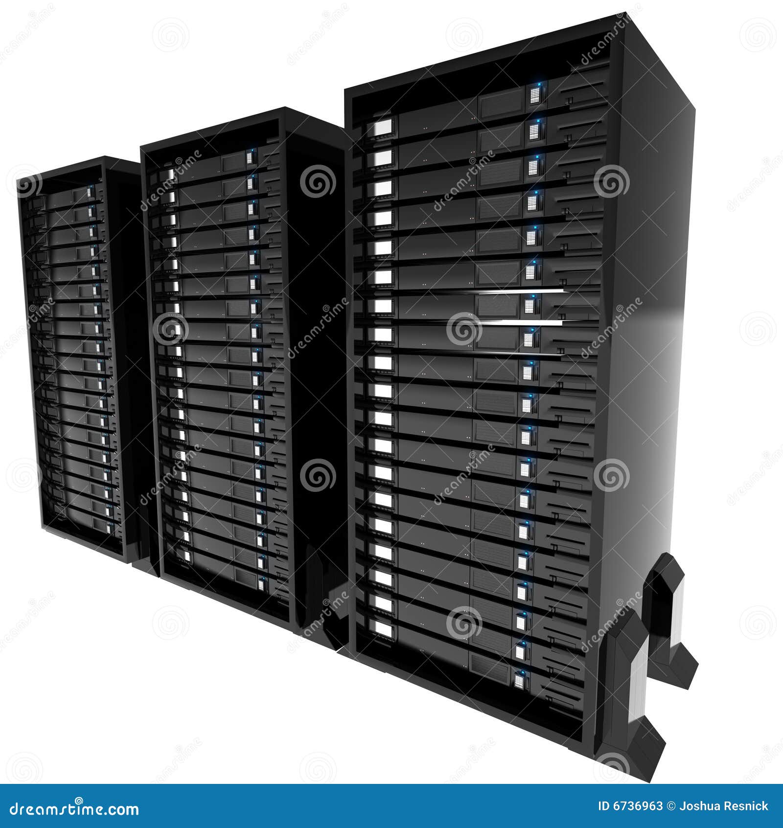 Isolated servers stock illustration. Illustration of room - 6736963