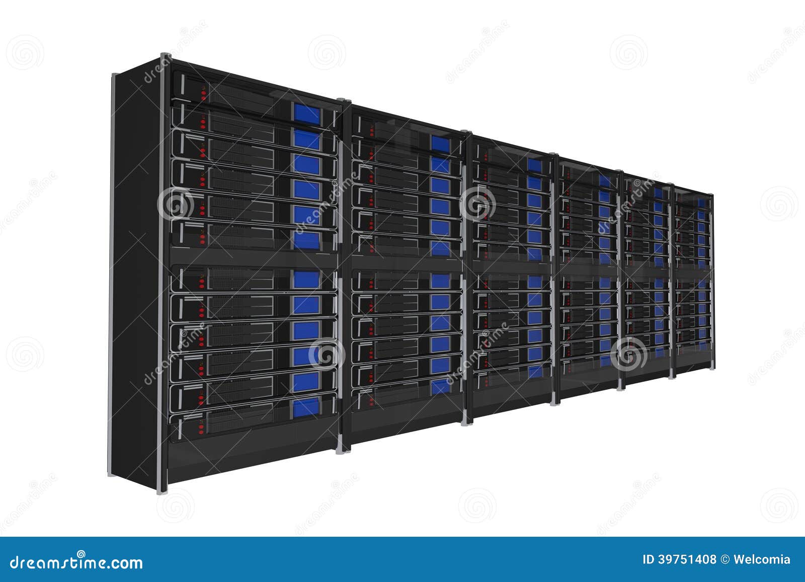 Isolated Servers Rack stock illustration. Illustration of host - 39751408