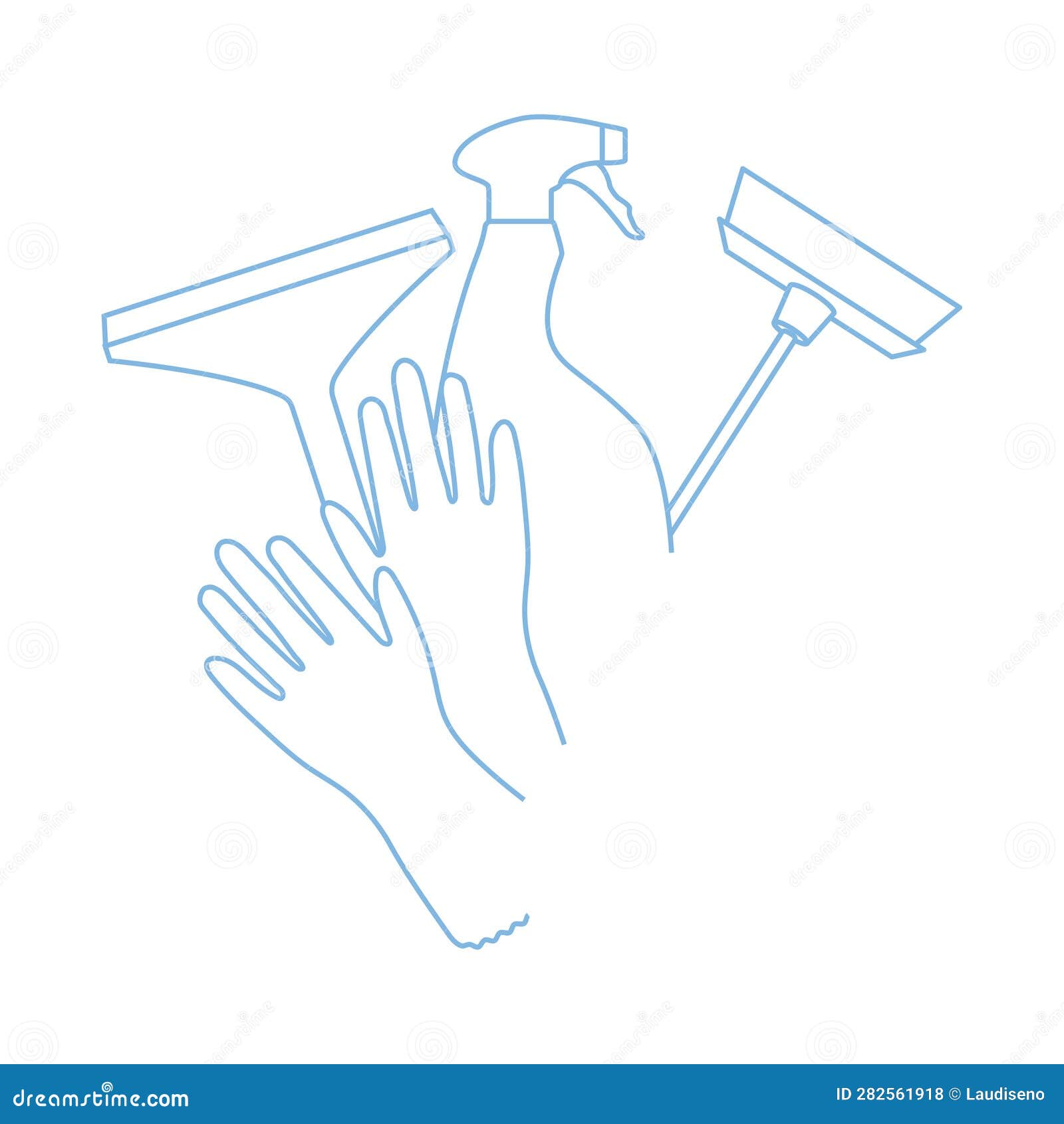 Isolated Set of Different Cleaning Products Vector Stock Vector ...