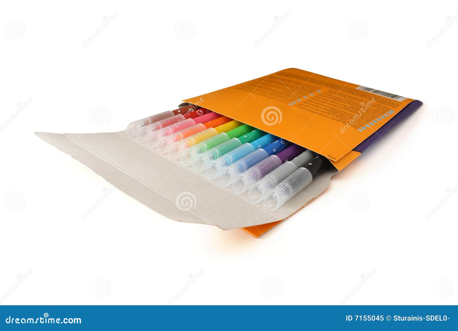 Isolated Set of Felt Pen in a Package Stock Image - Image of drawing ...