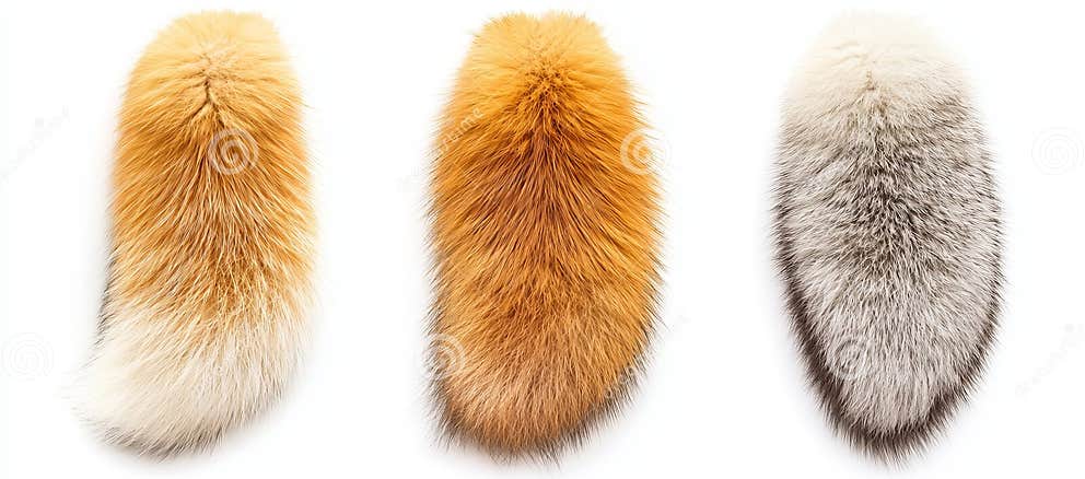 An Isolated Set of Fox Tails on a Transparent Background Stock Image ...
