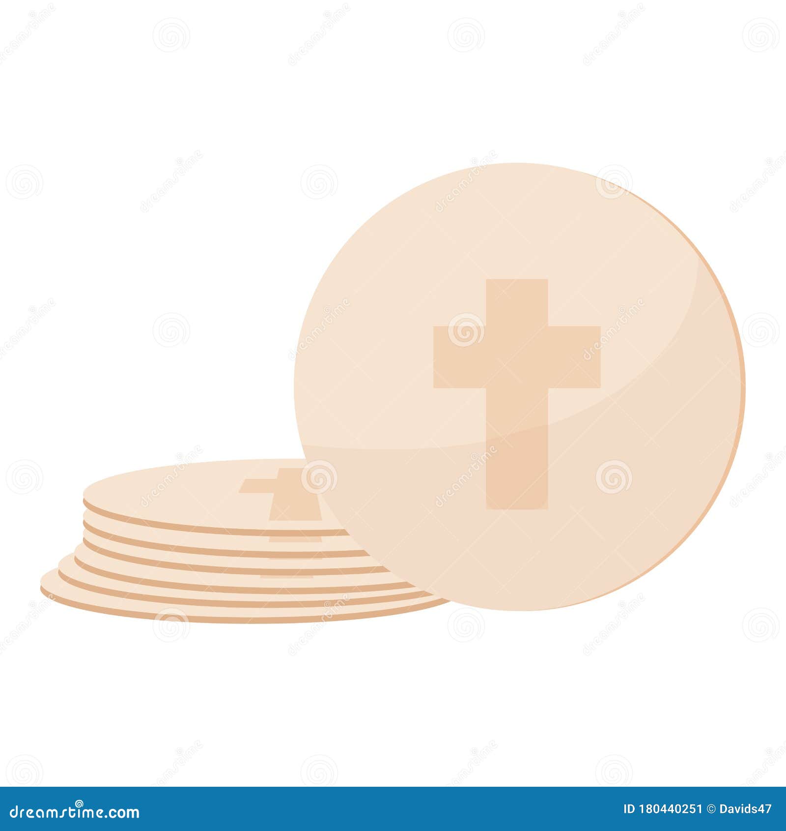 Isolated holy host stock vector. Illustration of bread - 180440251