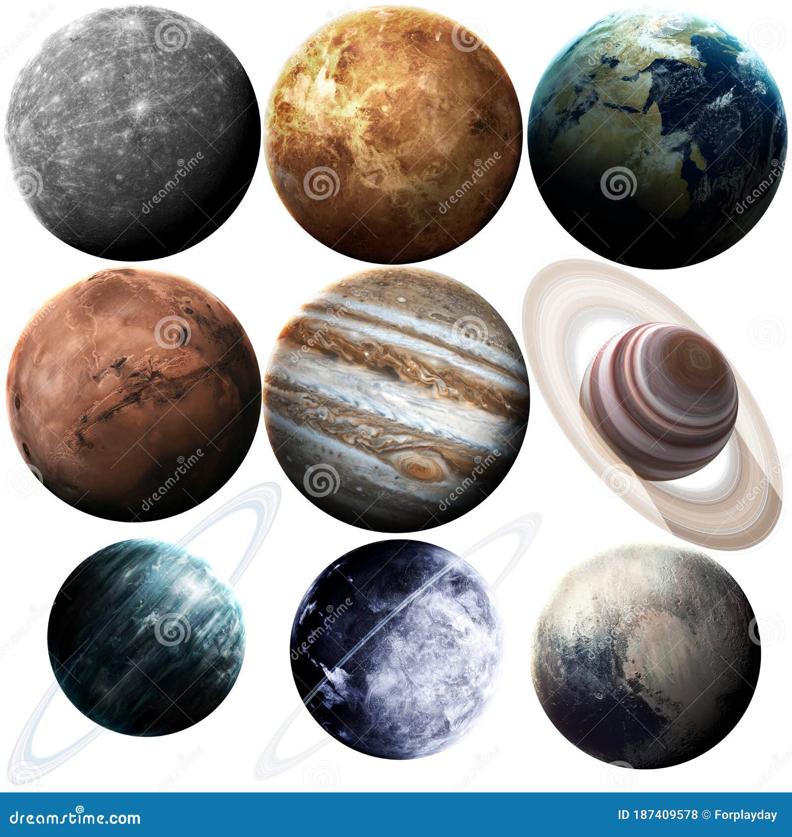 Isolated Set of Planets in the Solar System Stock Photo - Image of ...