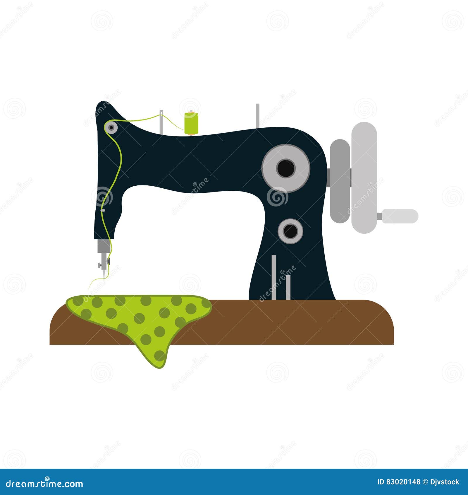 Isolated sewing machine stock illustration. Illustration of object ...