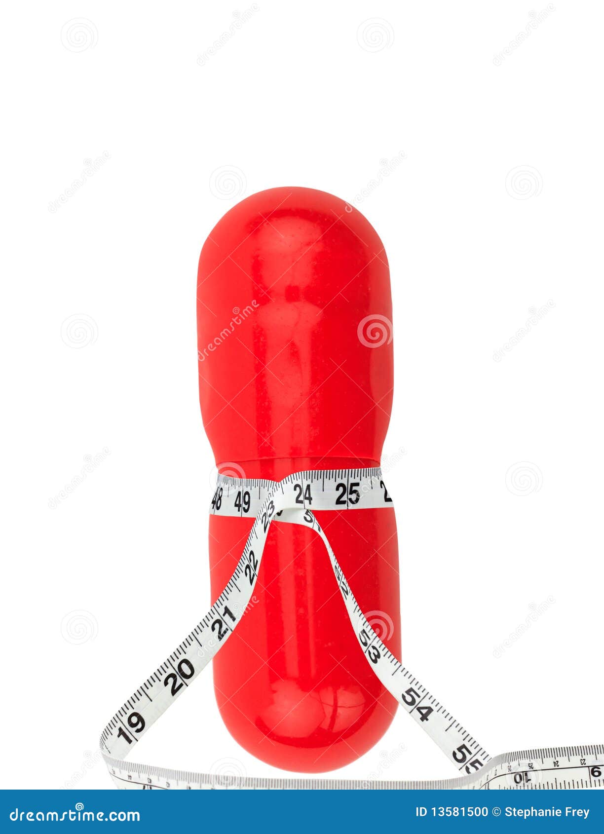 Isolated Shapely Diet Pill with Tape Measure Stock Photo - Image of ...