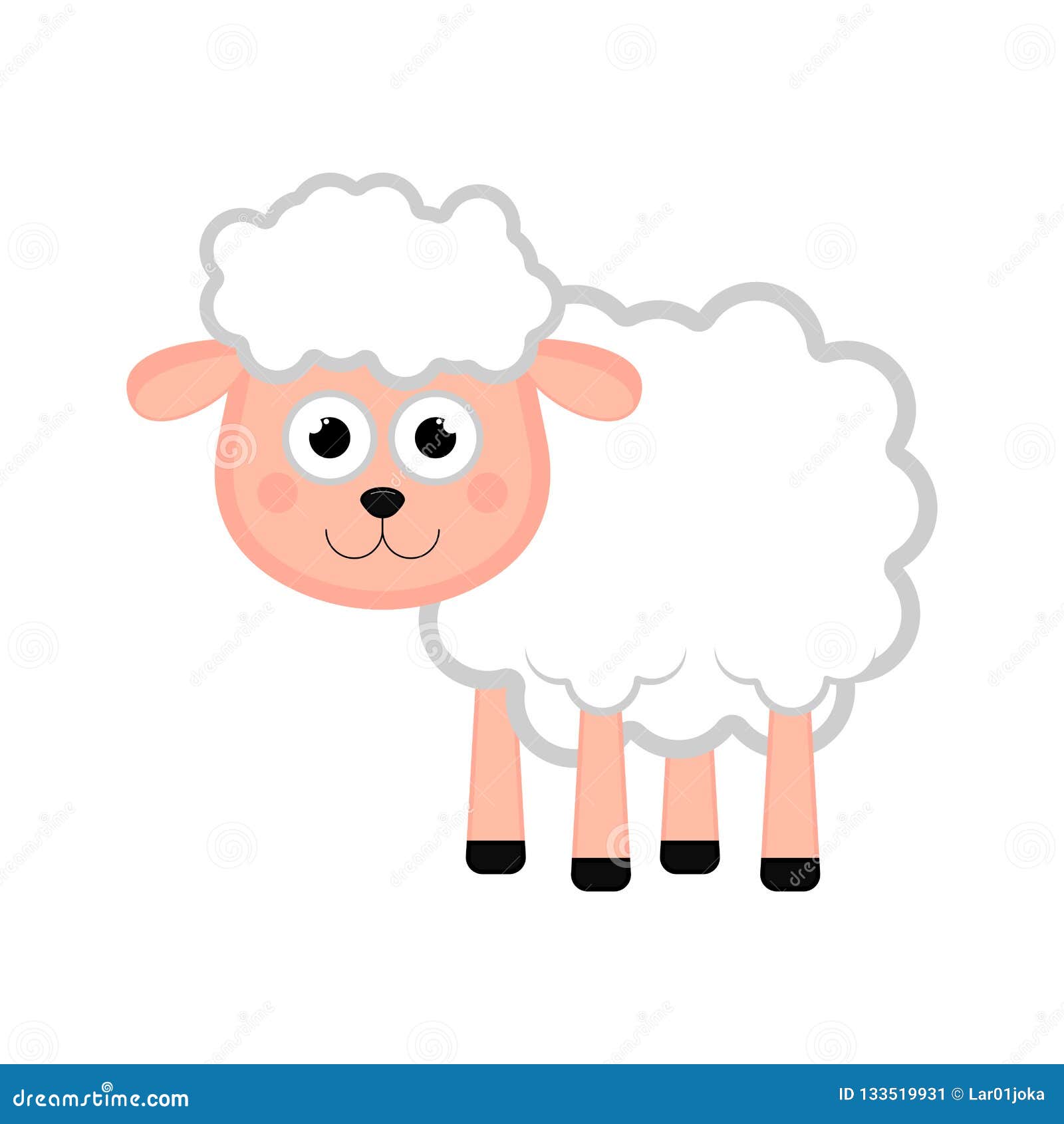 Isolated Sheep Comic Cartoon Stock Vector - Illustration of rural ...