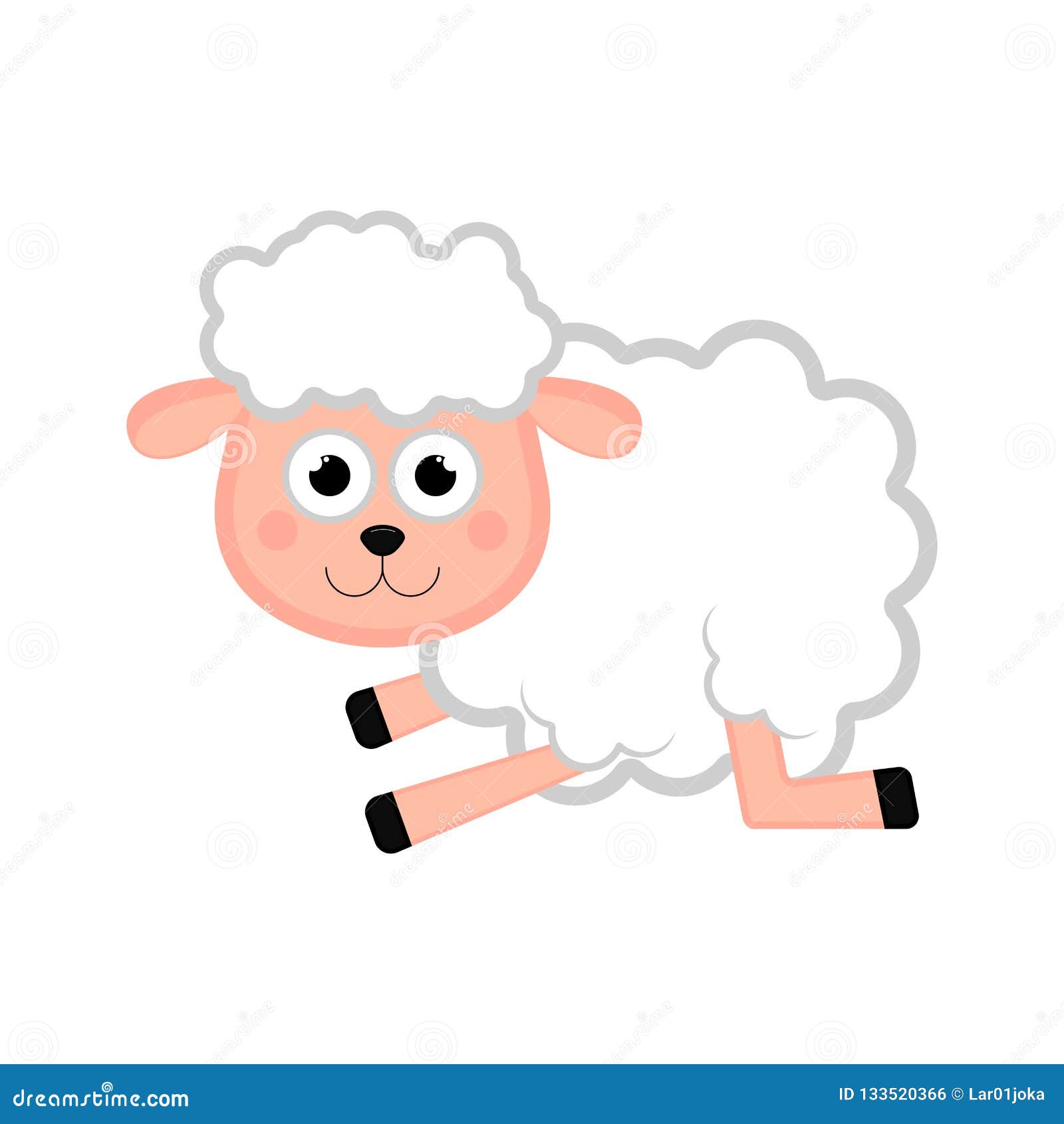 Isolated Sheep Comic Cartoon Vector Illustration | CartoonDealer.com ...
