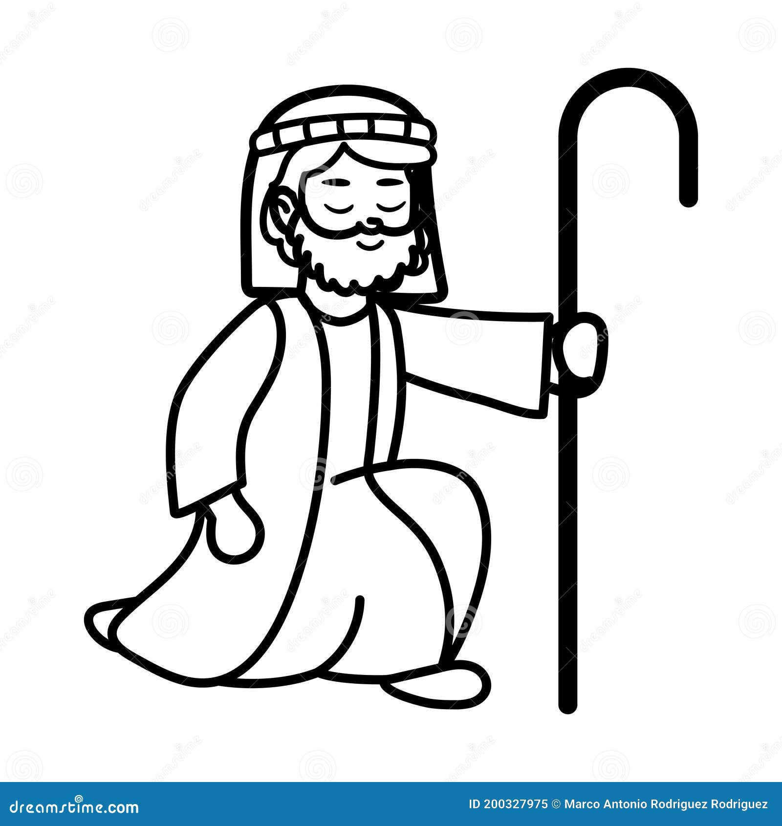 Shepherd Icon Vector From Agriculture Concept. Thin Line Illustration ...