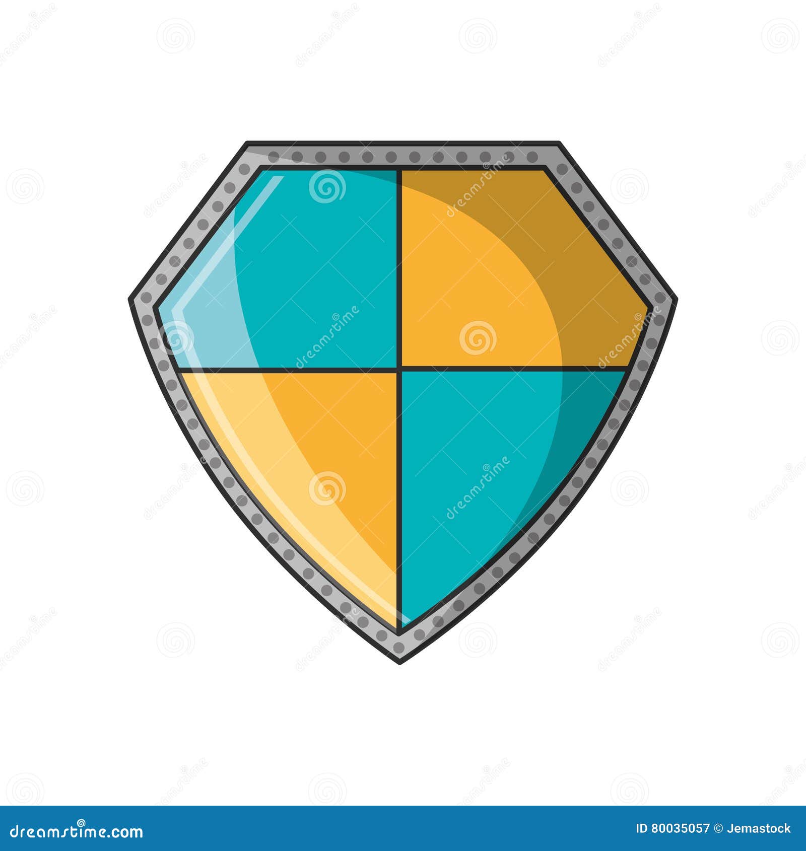 Isolated Shield of Security System Design Stock Vector - Illustration ...
