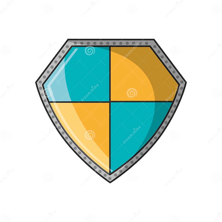 Isolated Shield of Security System Design Stock Vector - Illustration ...
