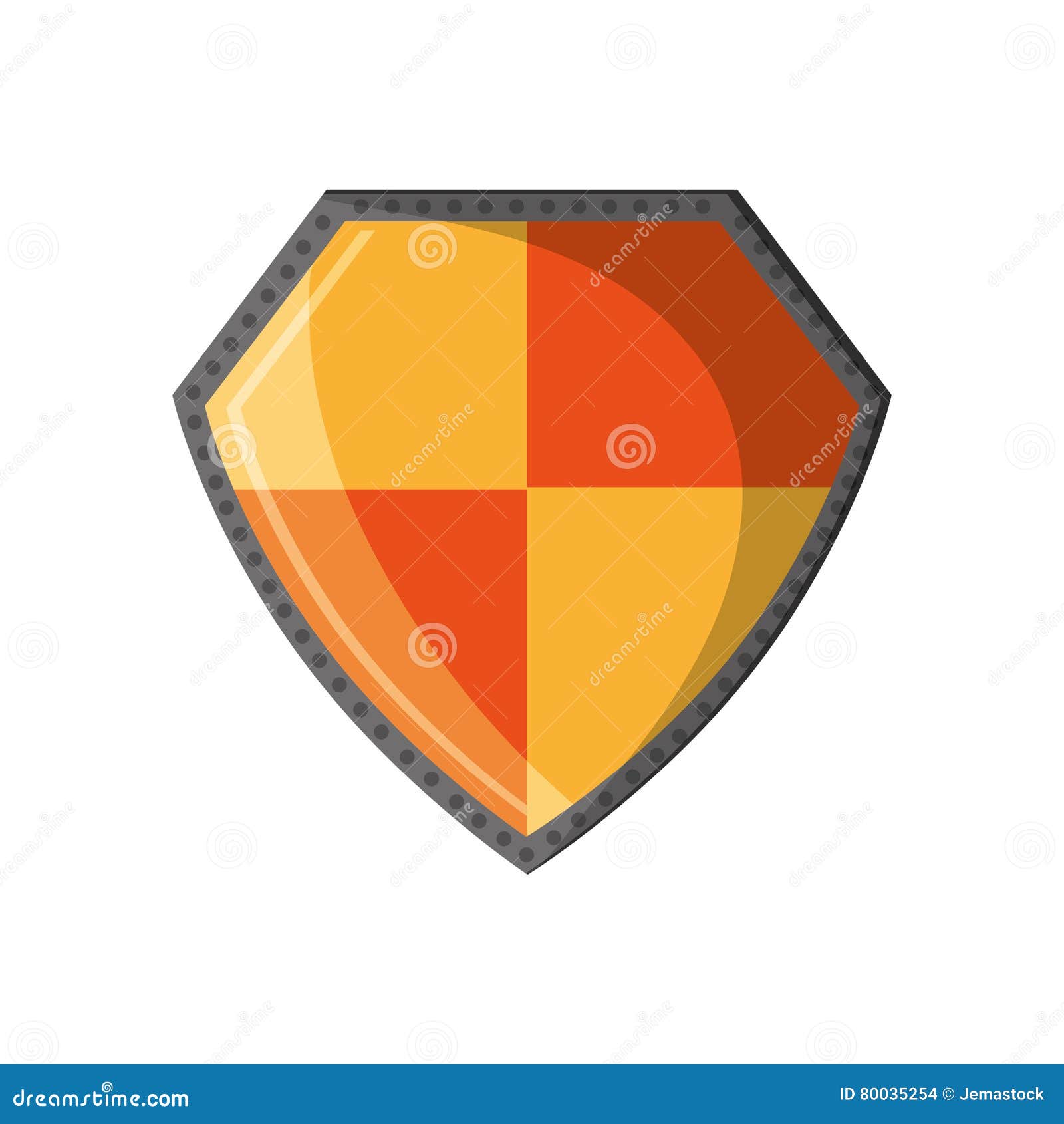 Isolated Shield of Security System Design Stock Vector - Illustration ...