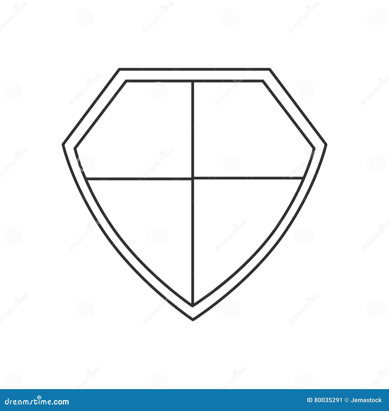 Isolated Shield of Security System Design Stock Vector - Illustration ...