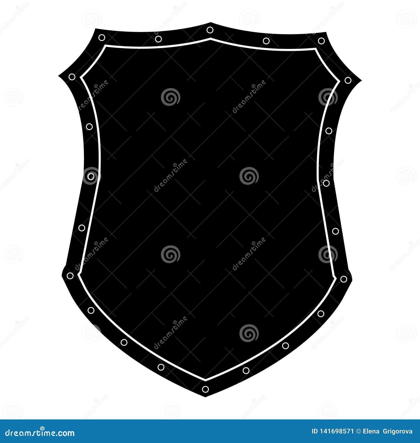Isolated Shield on White Background. Vector Illustration of a Shield ...
