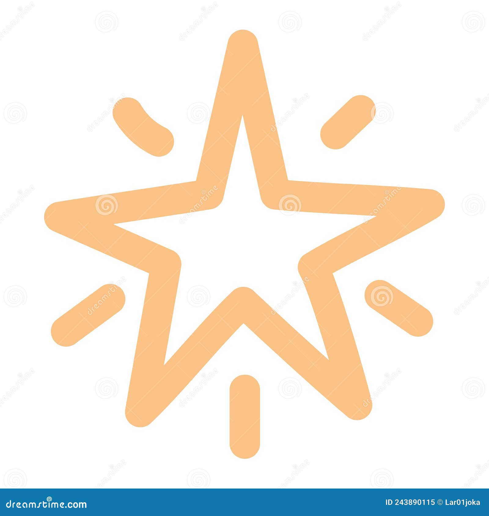Isolated Shiny Star Shape Icon Vector Stock Vector - Illustration of ...
