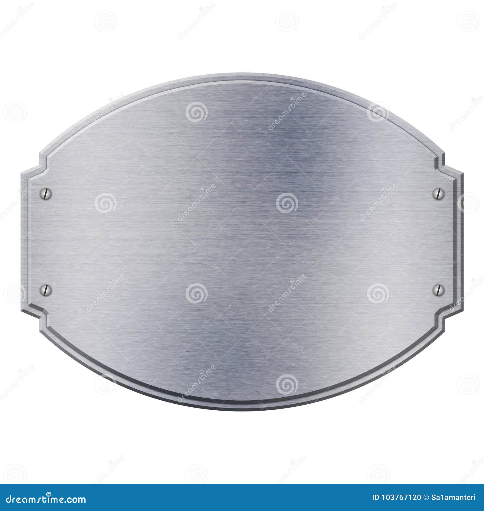 Isolated Shiny Steel Metal Plate Stock Illustration - Illustration of ...