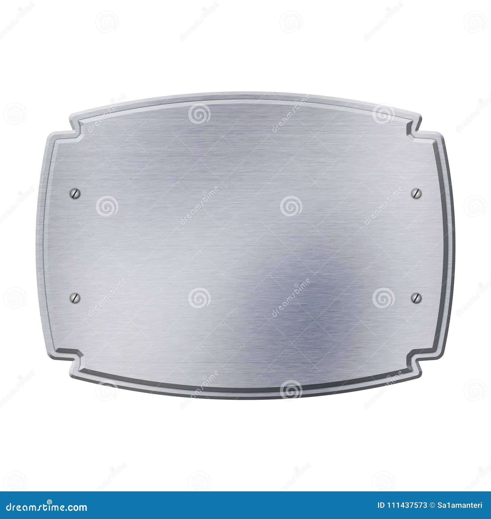 Isolated Shiny Steel Metal Plate Stock Illustration - Illustration of ...