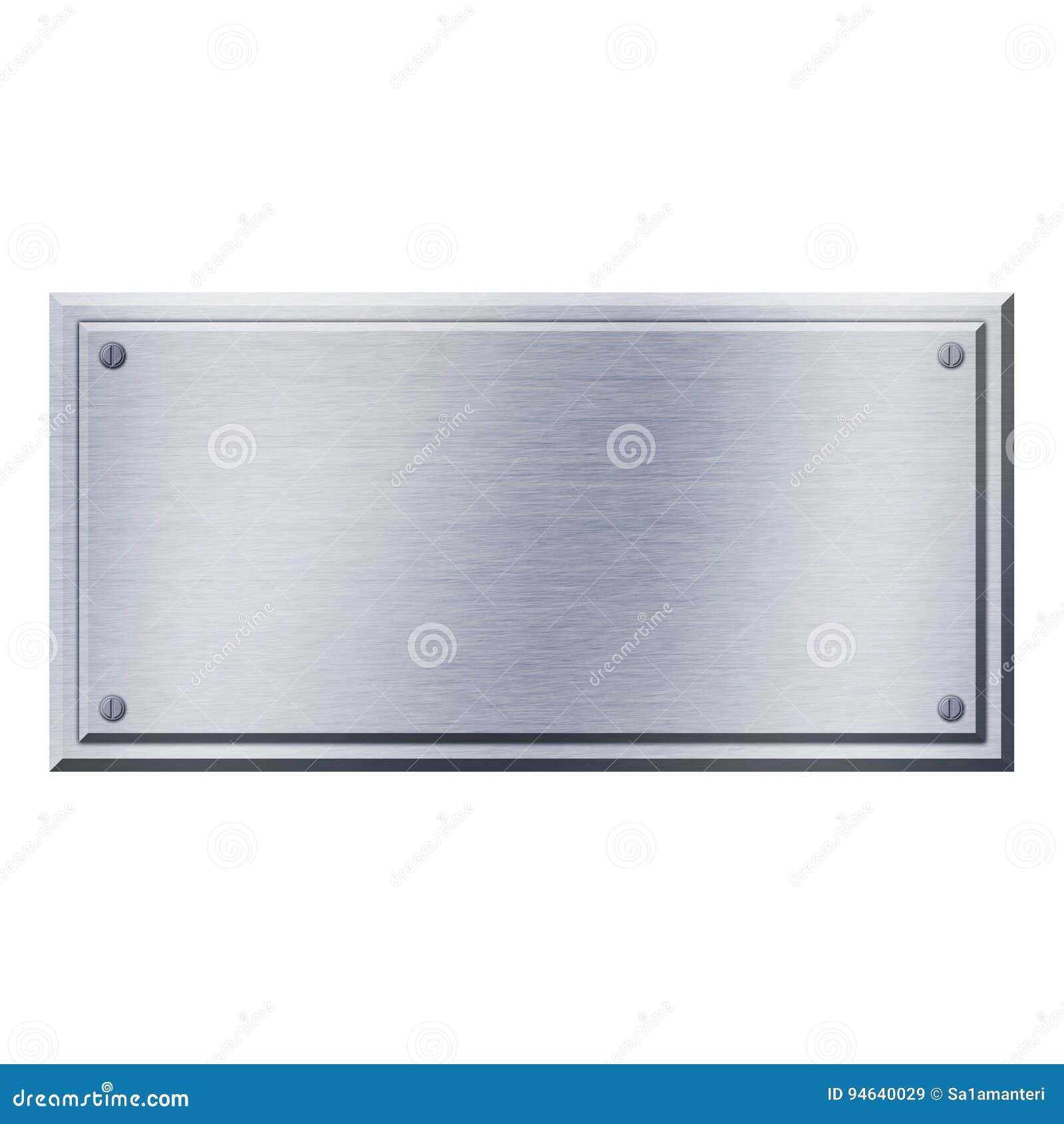 Isolated Shiny Steel Metal Plate Stock Image - Image of metal, design ...