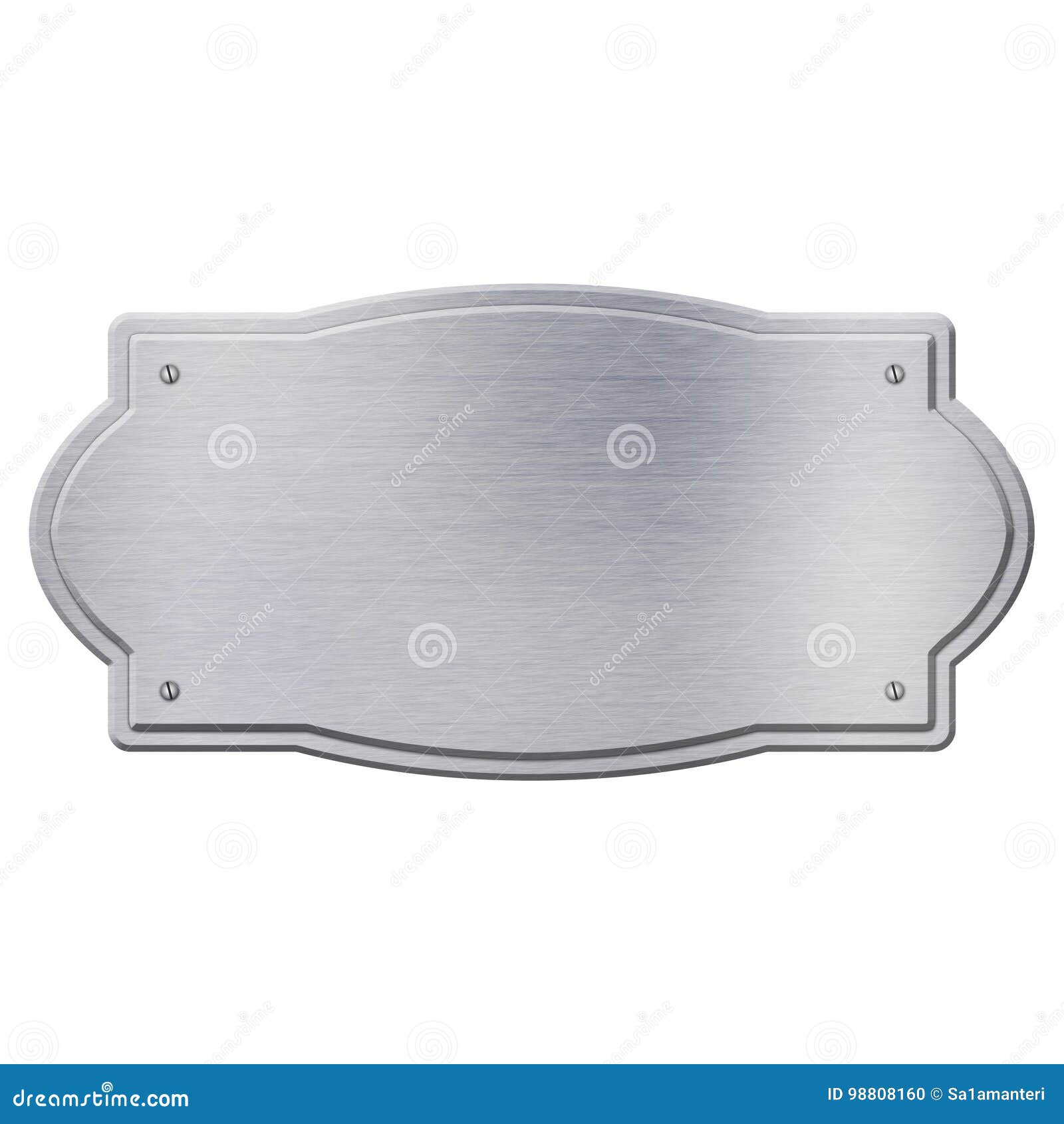 Isolated Shiny Steel Metal Plate Stock Illustration - Illustration of ...