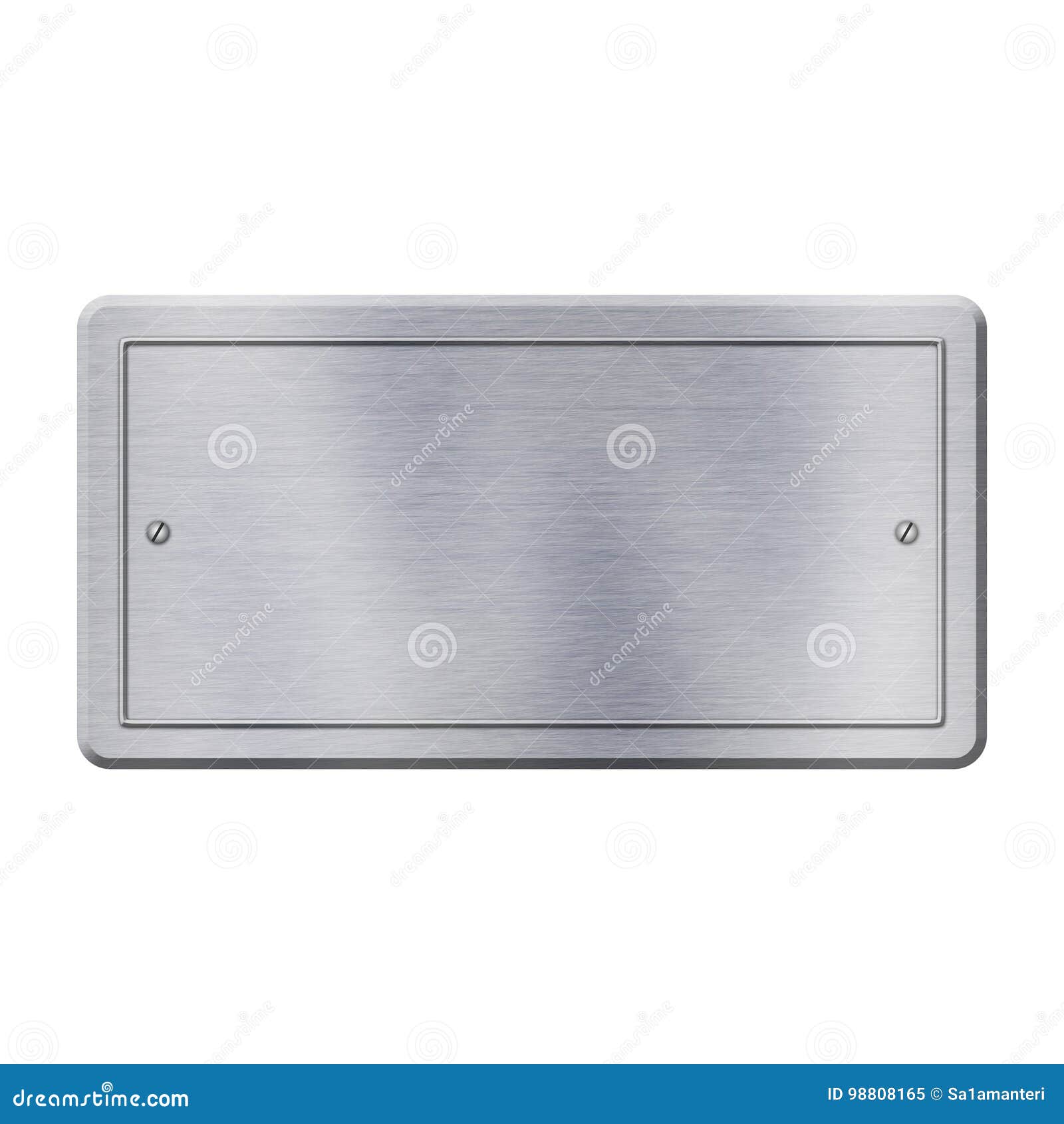 Isolated Shiny Steel Metal Plate Stock Illustration - Illustration of ...