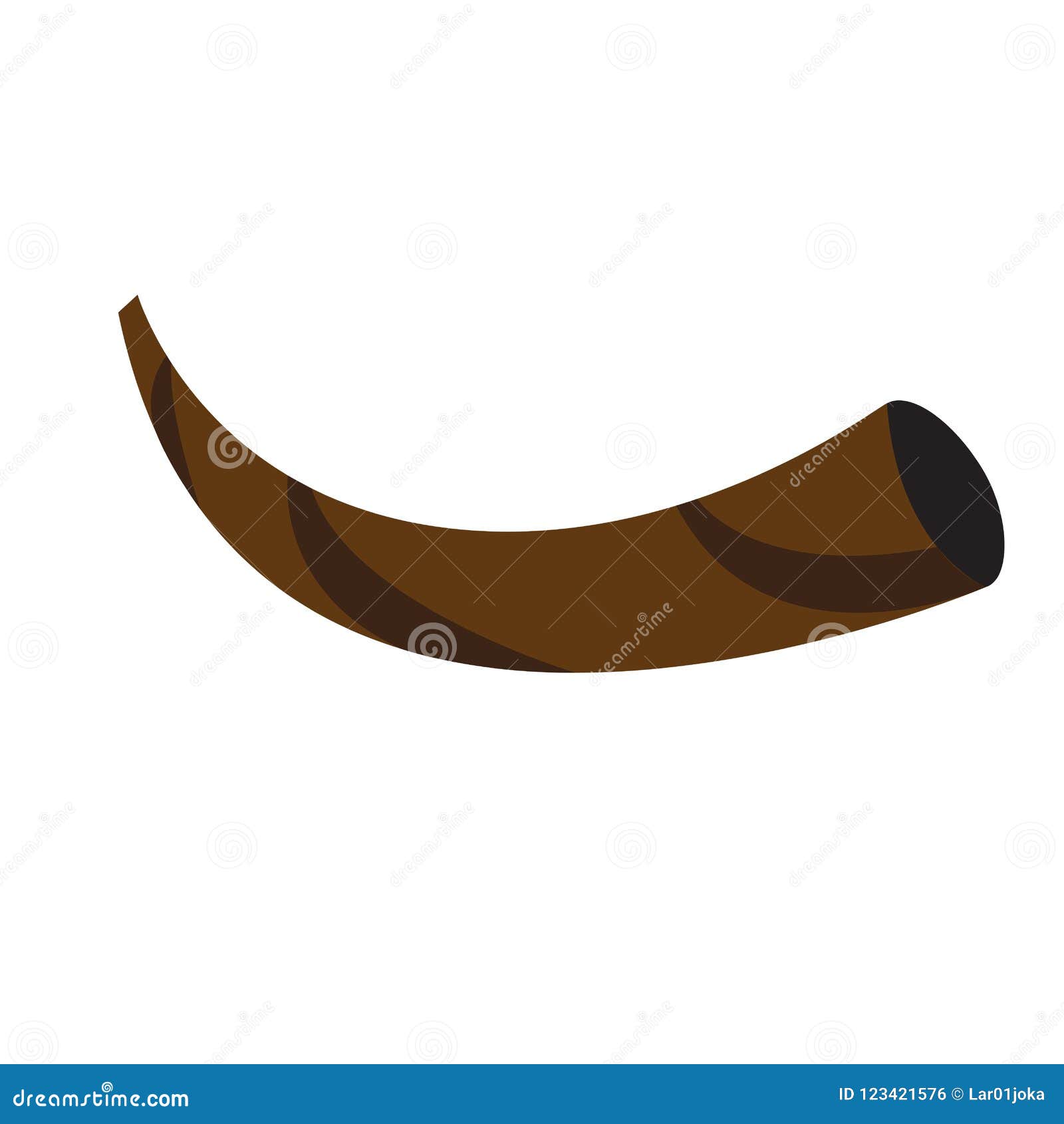 Isolated shofar icon stock vector. Illustration of traditional - 123421576