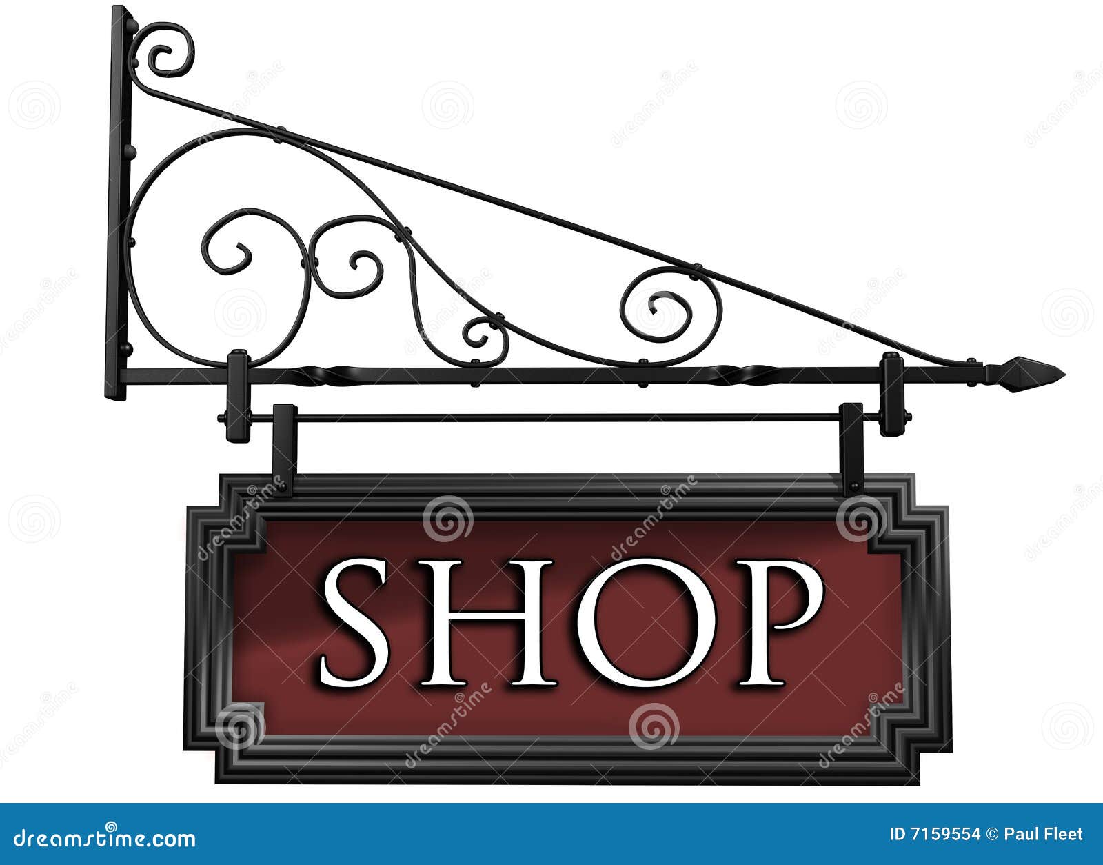 Isolated shop sign stock illustration. Illustration of stylish - 7159554