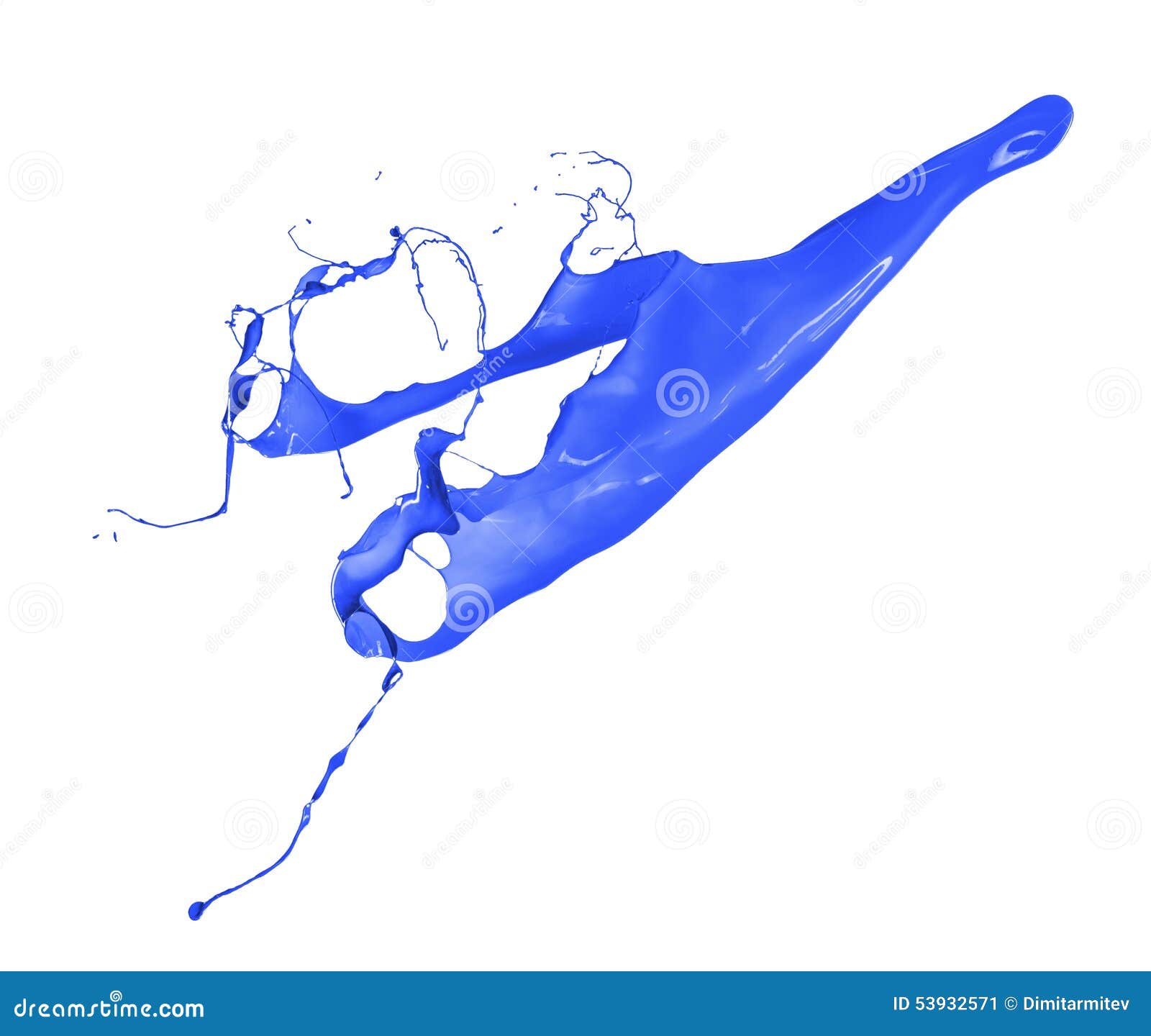 Isolated Shot of Blue Paint Splash Stock Image - Image of paint ...