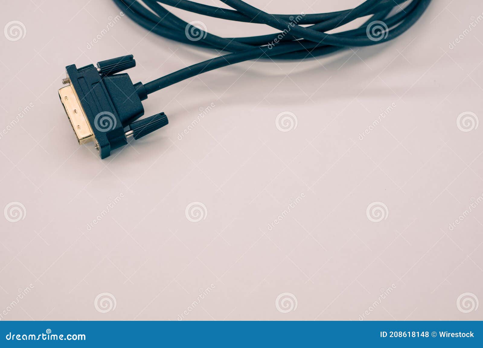 Isolated Shot of the Digital Visual Interface (DVI) Cable Wire Stock ...