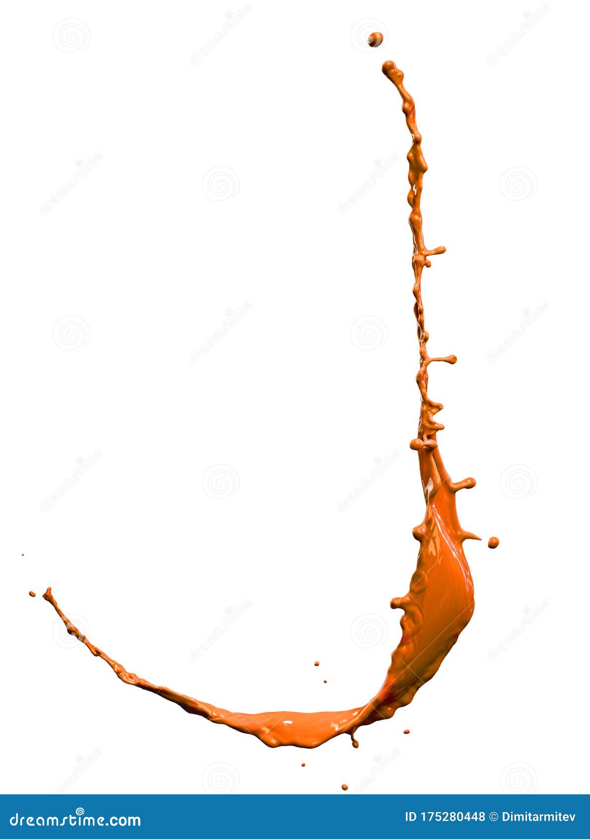 Isolated Shot of Orange Paint Splash on White Background Stock Photo ...