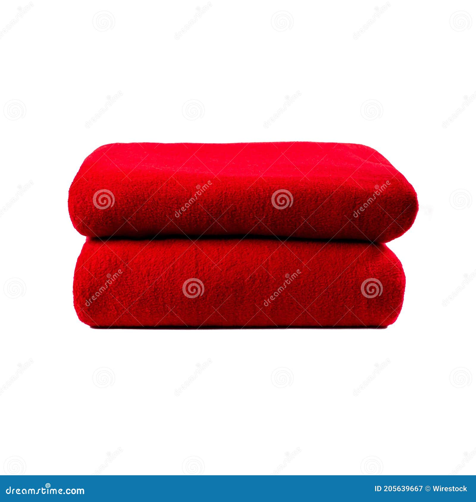 Isolated Shot of a Red Blanket on a White Background Stock Image ...