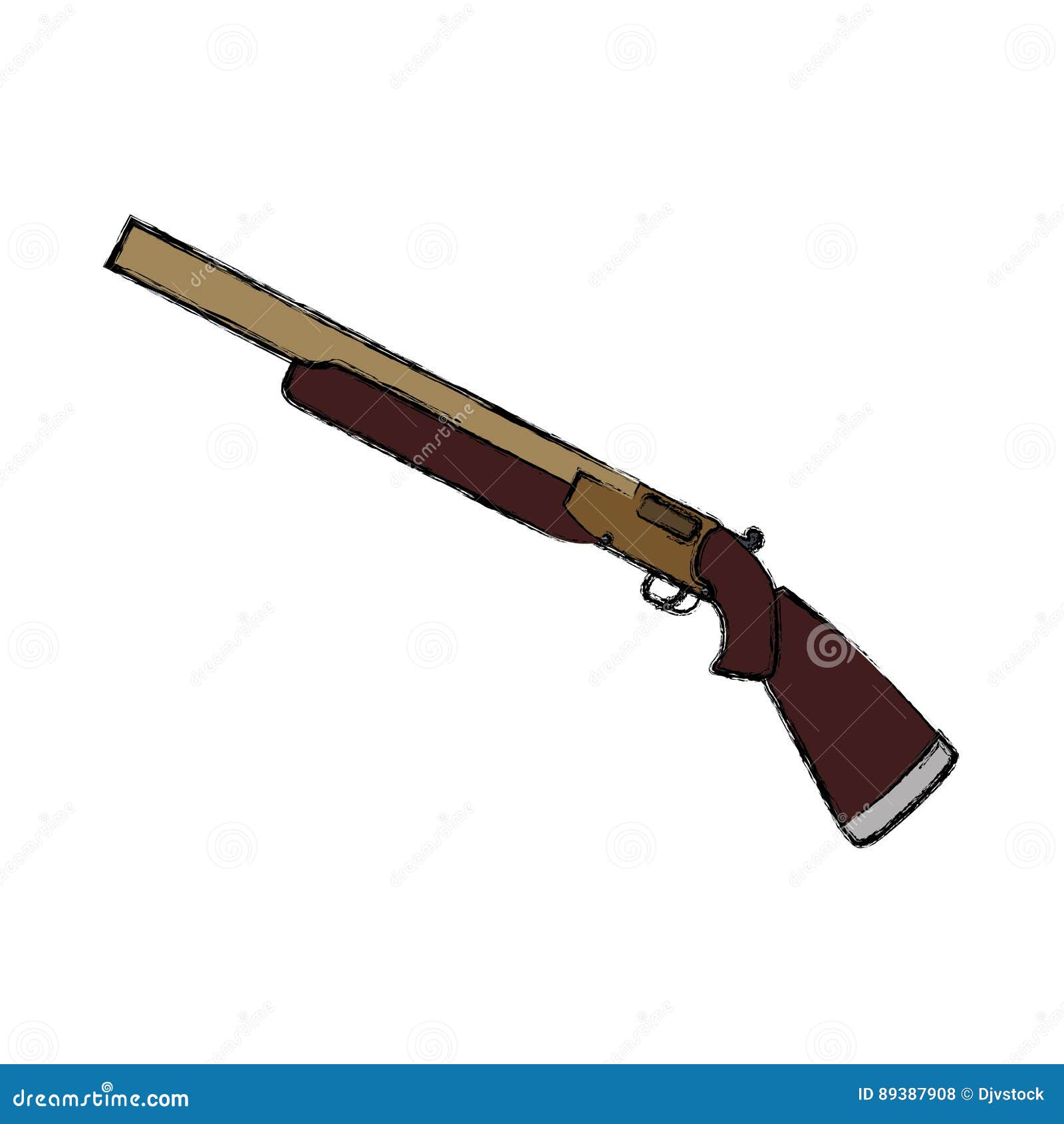 Isolated Shotgun Icon Silhouette Cartoon Vector | CartoonDealer.com ...