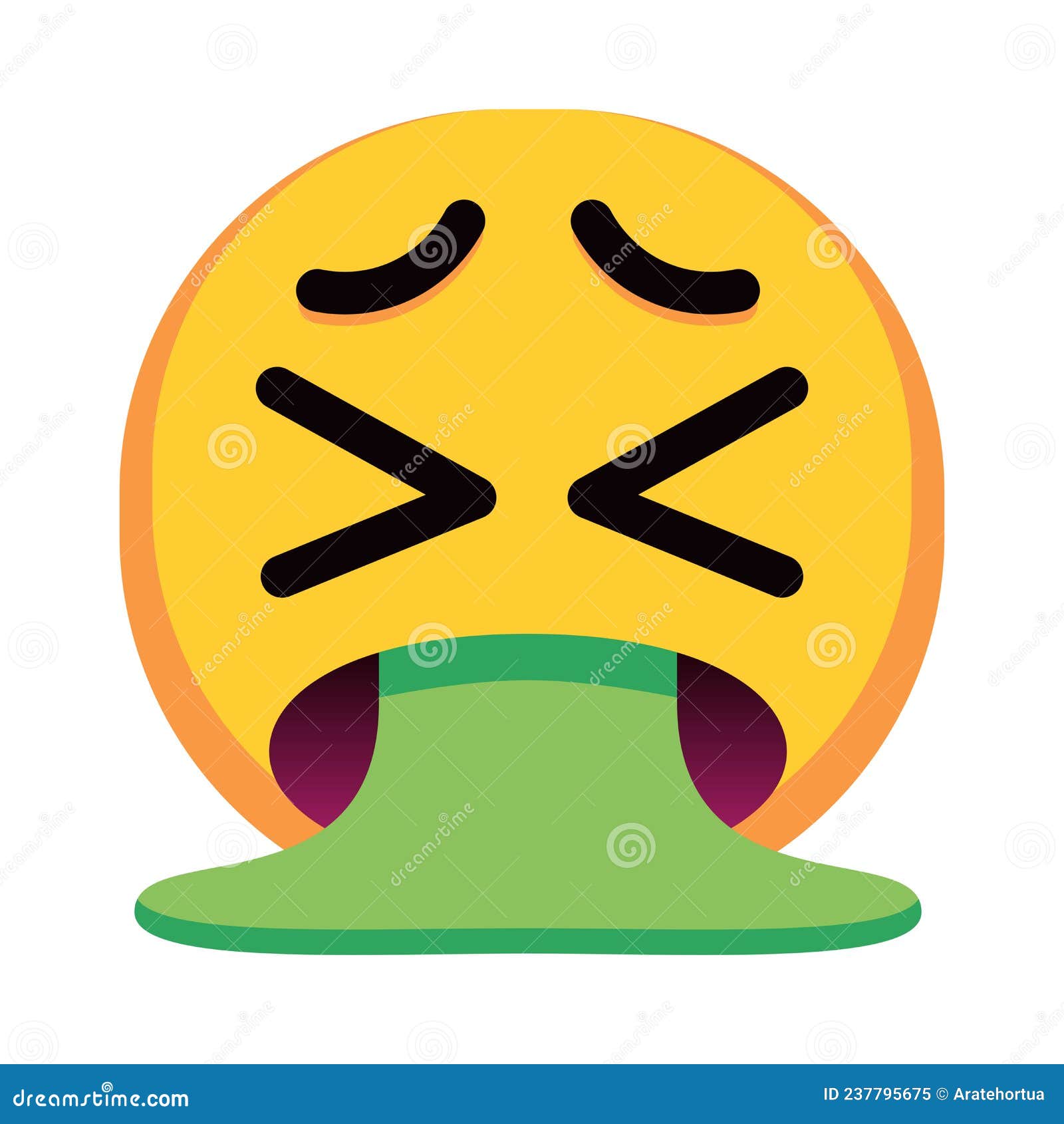 Isolated Sick Colored Emoji Icon Stock Vector - Illustration of ...