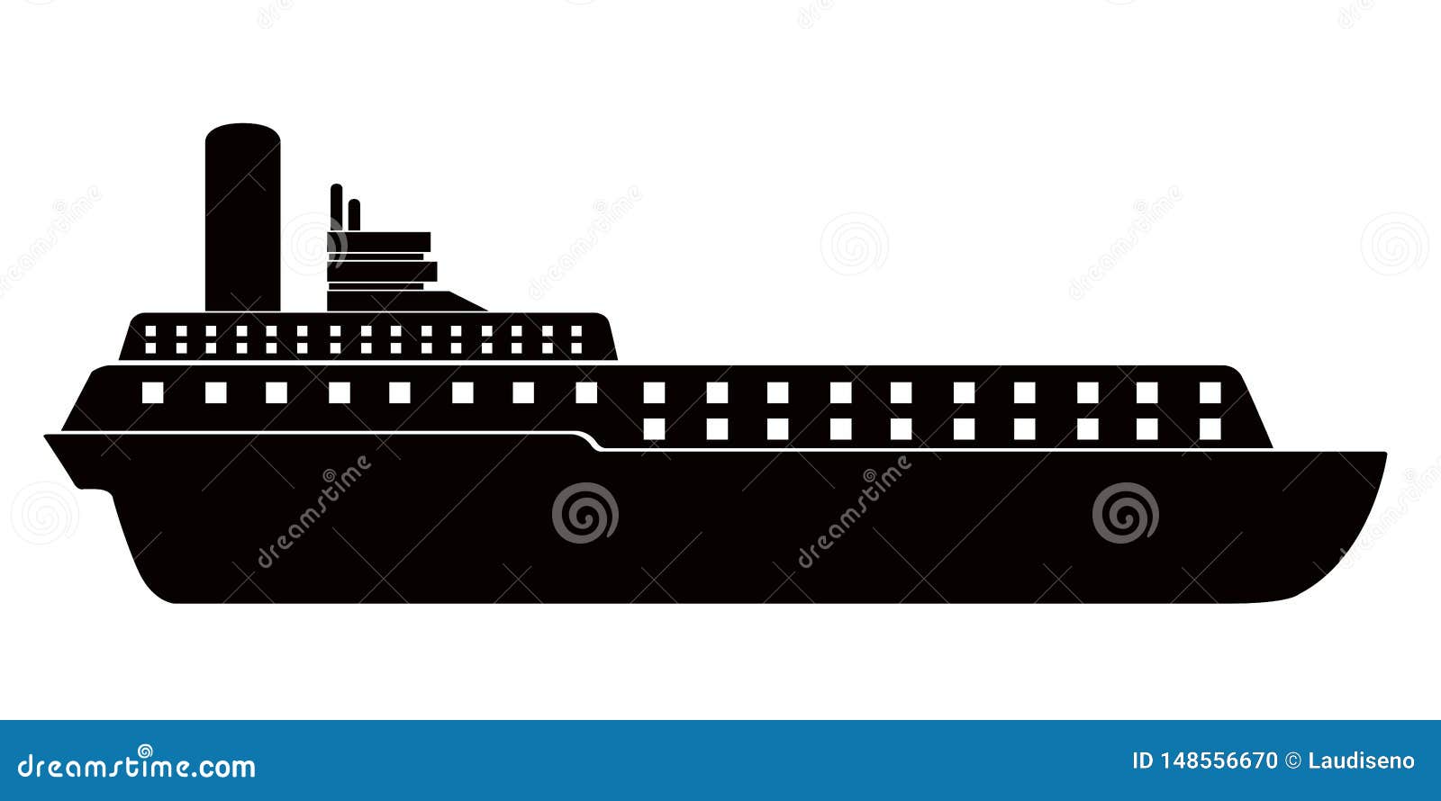 Isolated Side View of a Cruise Ship Icon Stock Vector - Illustration of ...