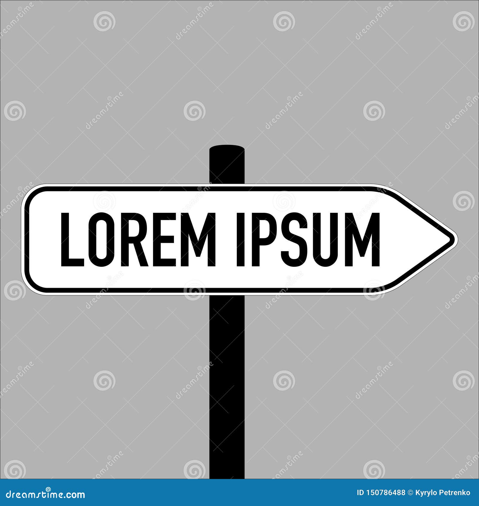 Isolated Sign Displaying Name of the Place Stock Vector - Illustration ...