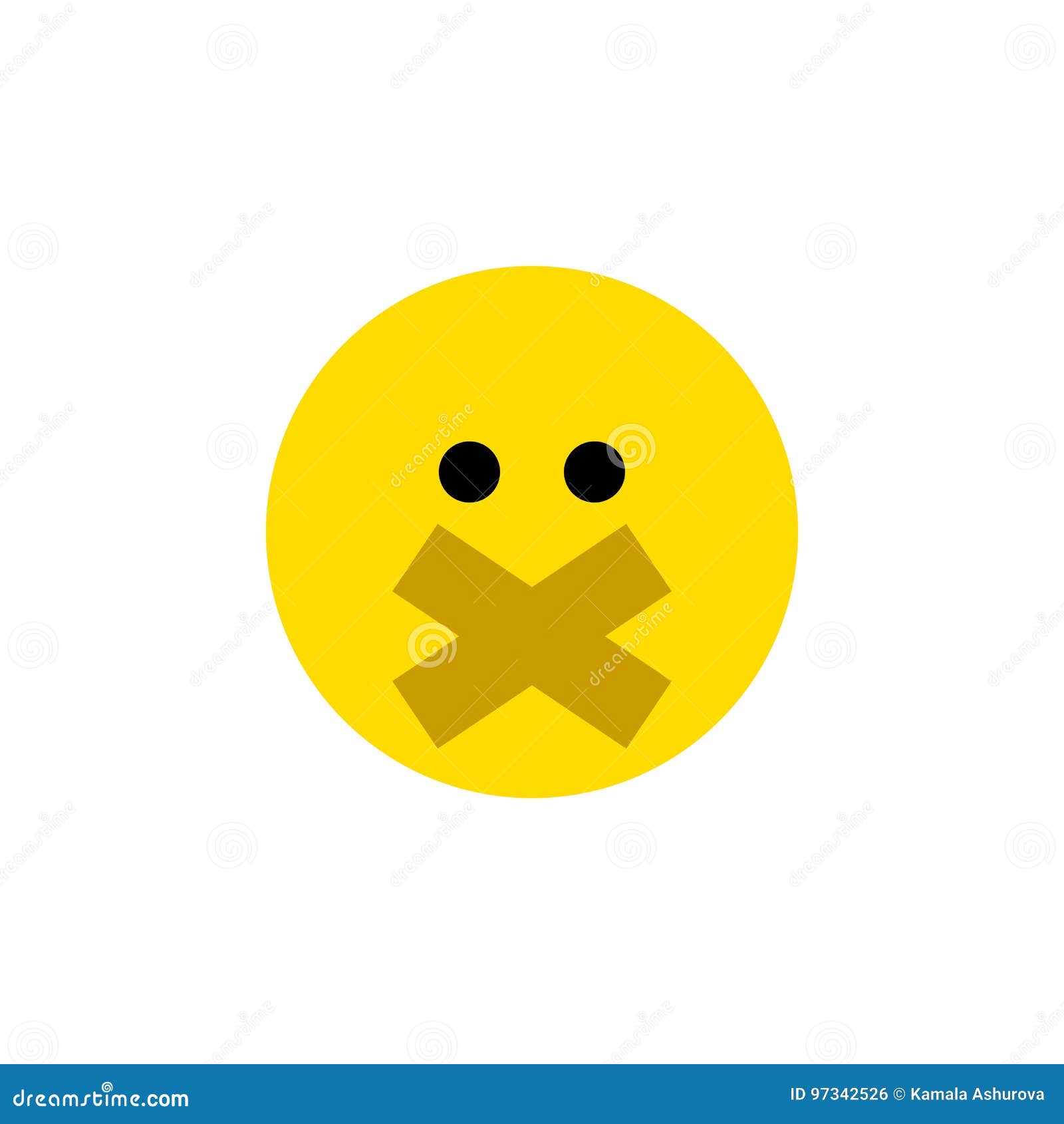 Isolated Silent Flat Icon. Hush Vector Element Can Be Used for Hush ...